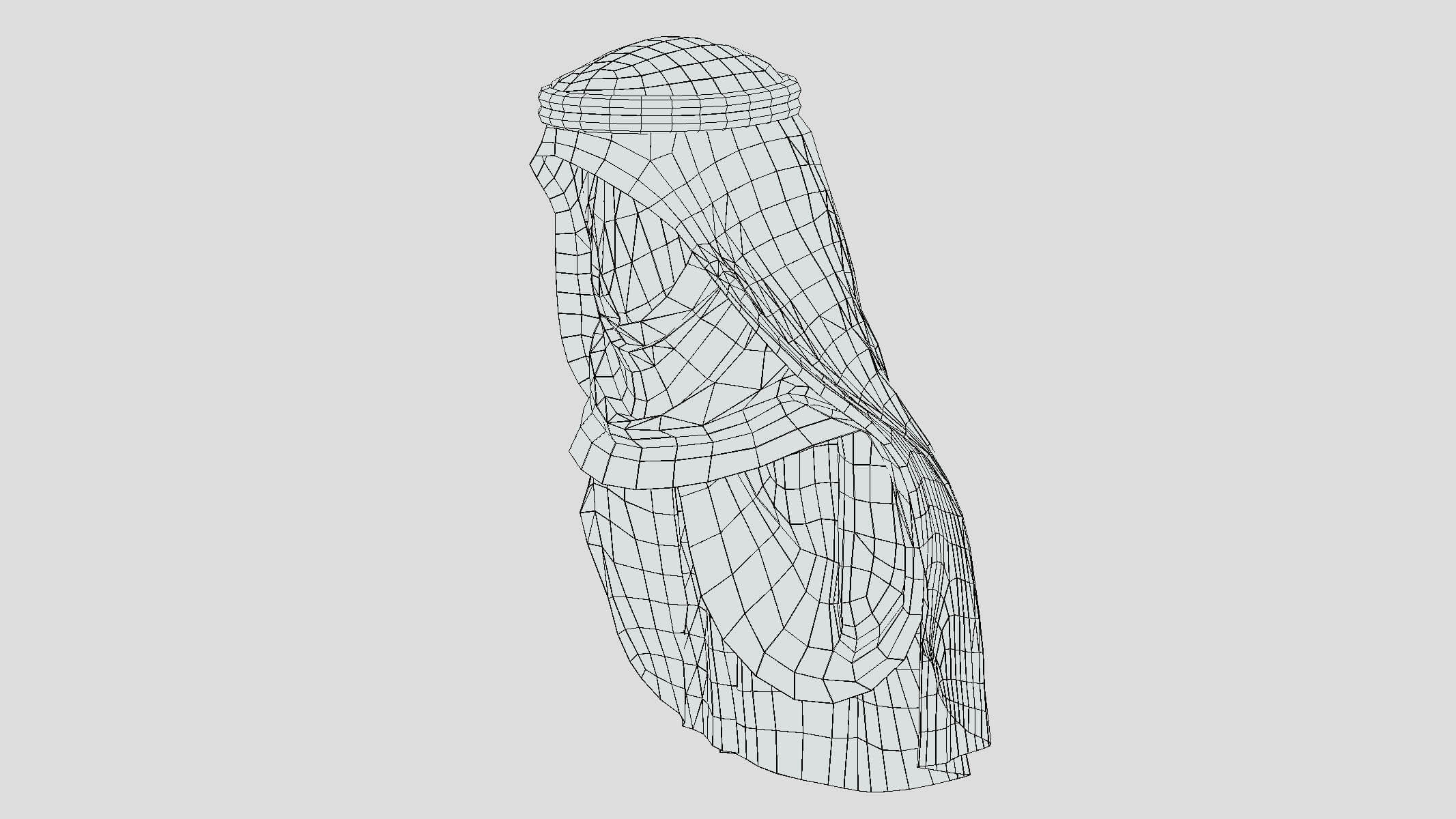 Keffiyeh Hat Low Poly - 3D Model by frezzy