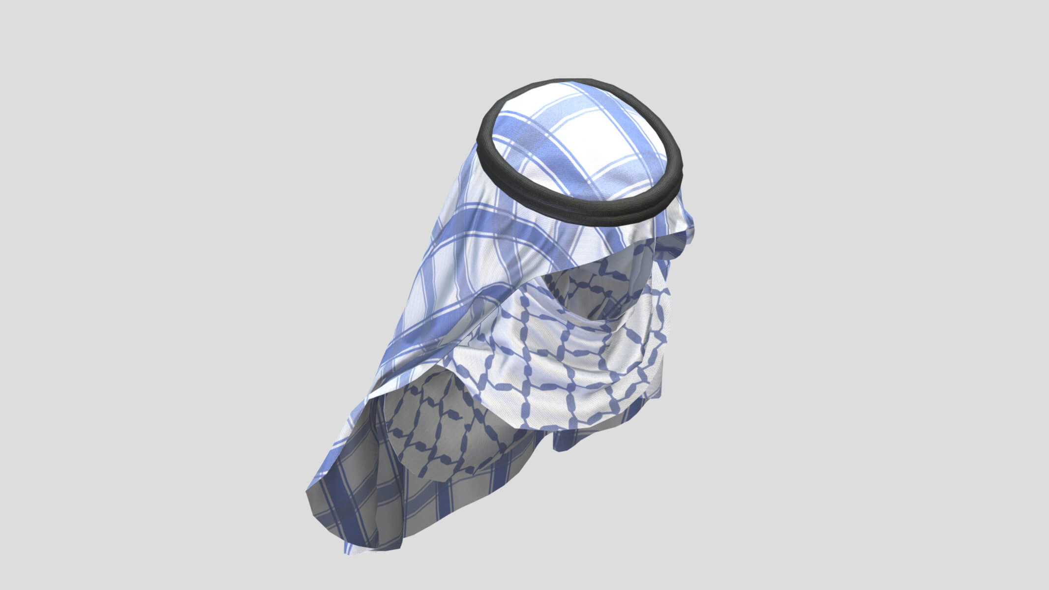 Keffiyeh Hat Low Poly - 3D Model by frezzy