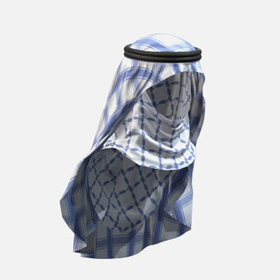 Keffiyeh Hat Low Poly - 3D Model by frezzy