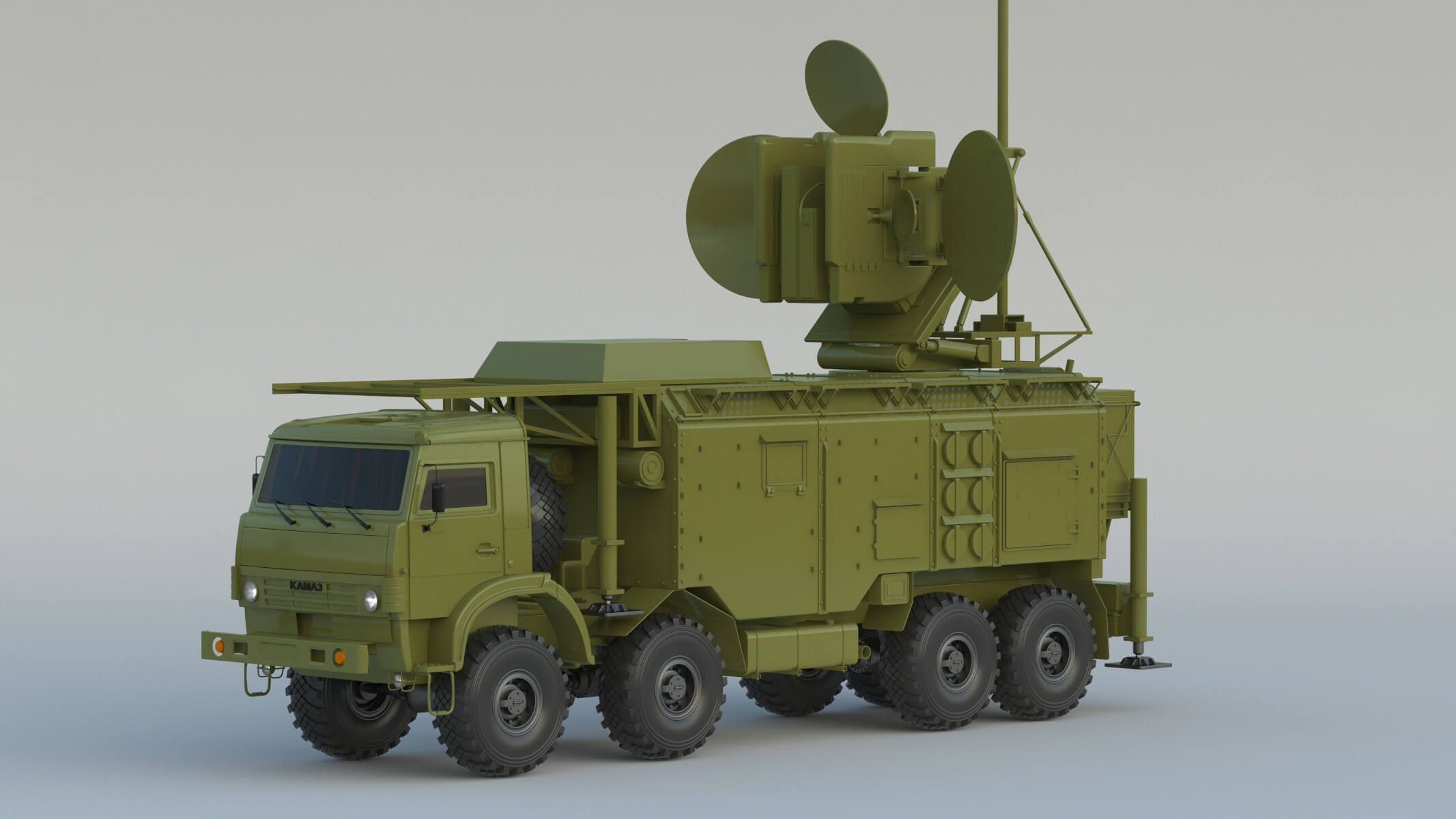 Krasukha Electronic Warfare System - 3D Model by frezzy