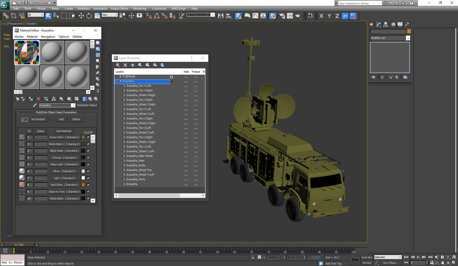 Krasukha Electronic Warfare System - 3D Model by frezzy