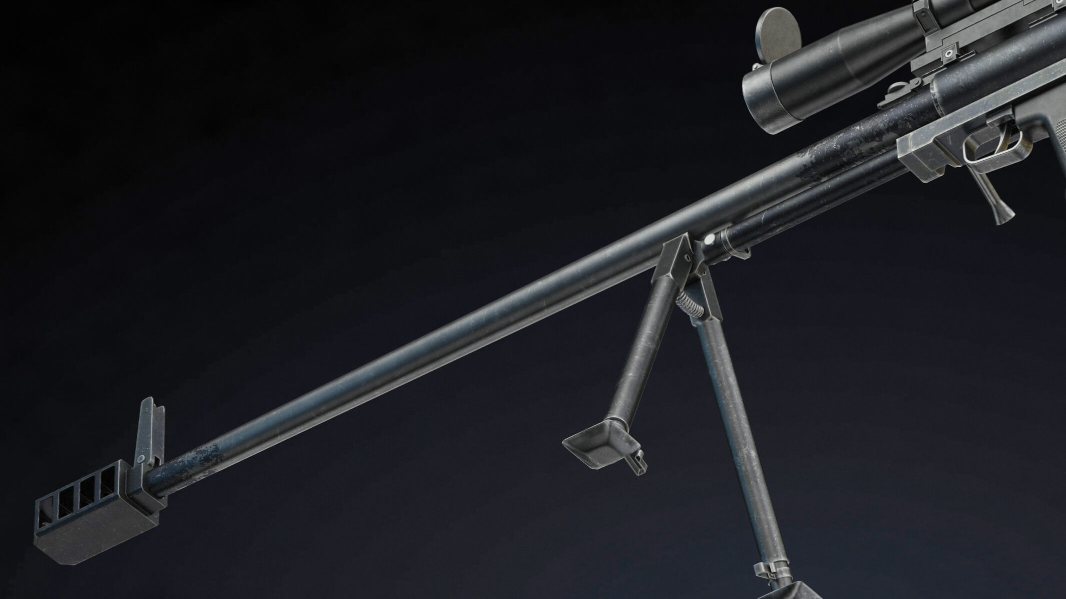 KSVK 12.7 Low Poly - 3D Model by frezzy