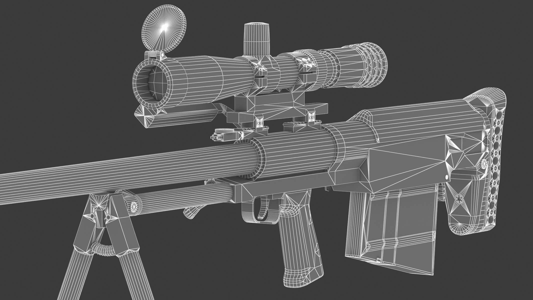 KSVK 12.7 Low Poly - 3D Model by frezzy