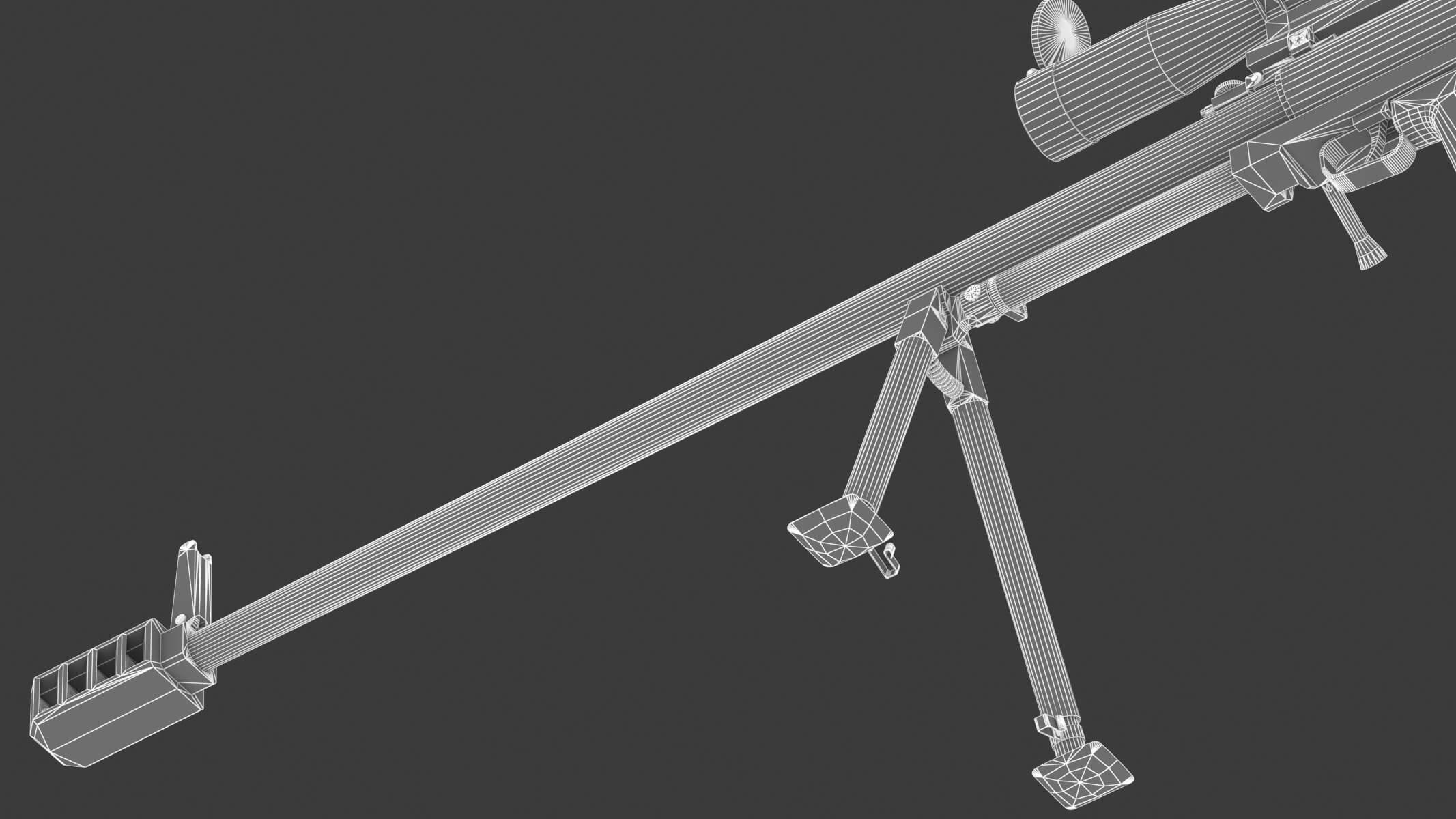 KSVK 12.7 Low Poly - 3D Model by frezzy