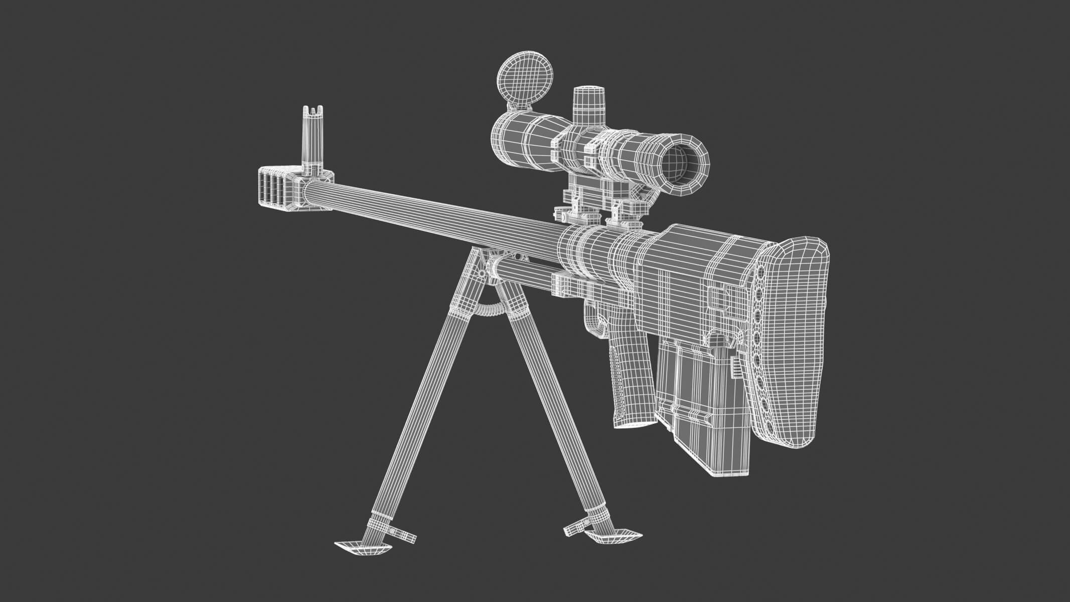 KSVK 12.7 - 3D Model by frezzy