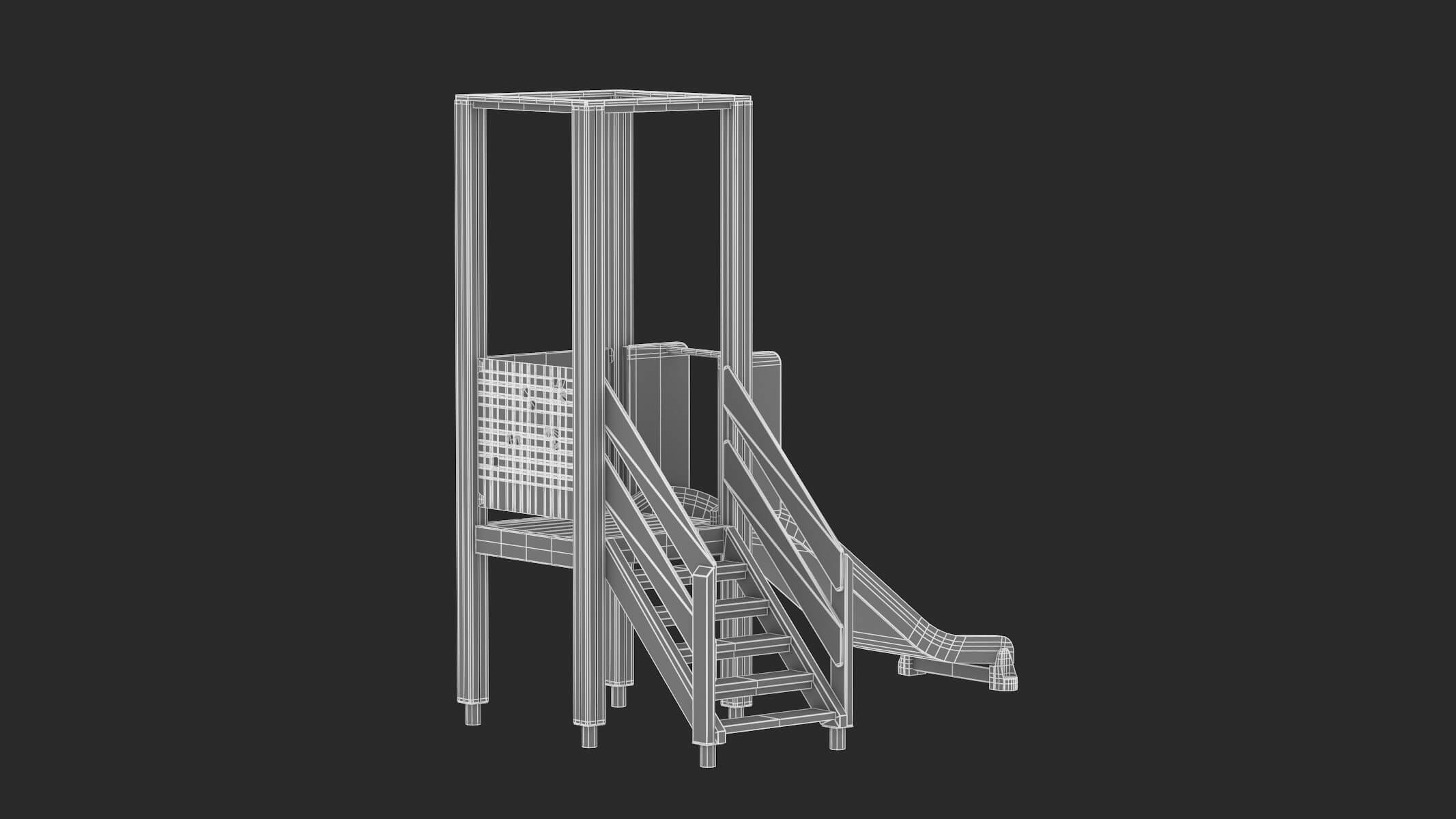 Lappset Tower and Slide - 3D Model by frezzy