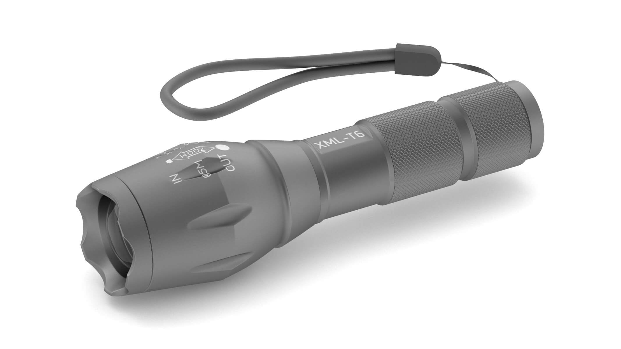 LED Tactical Flashlight - 3D Model by frezzy