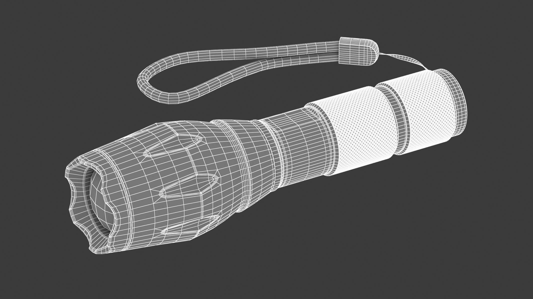 LED Tactical Flashlight - 3D Model by frezzy