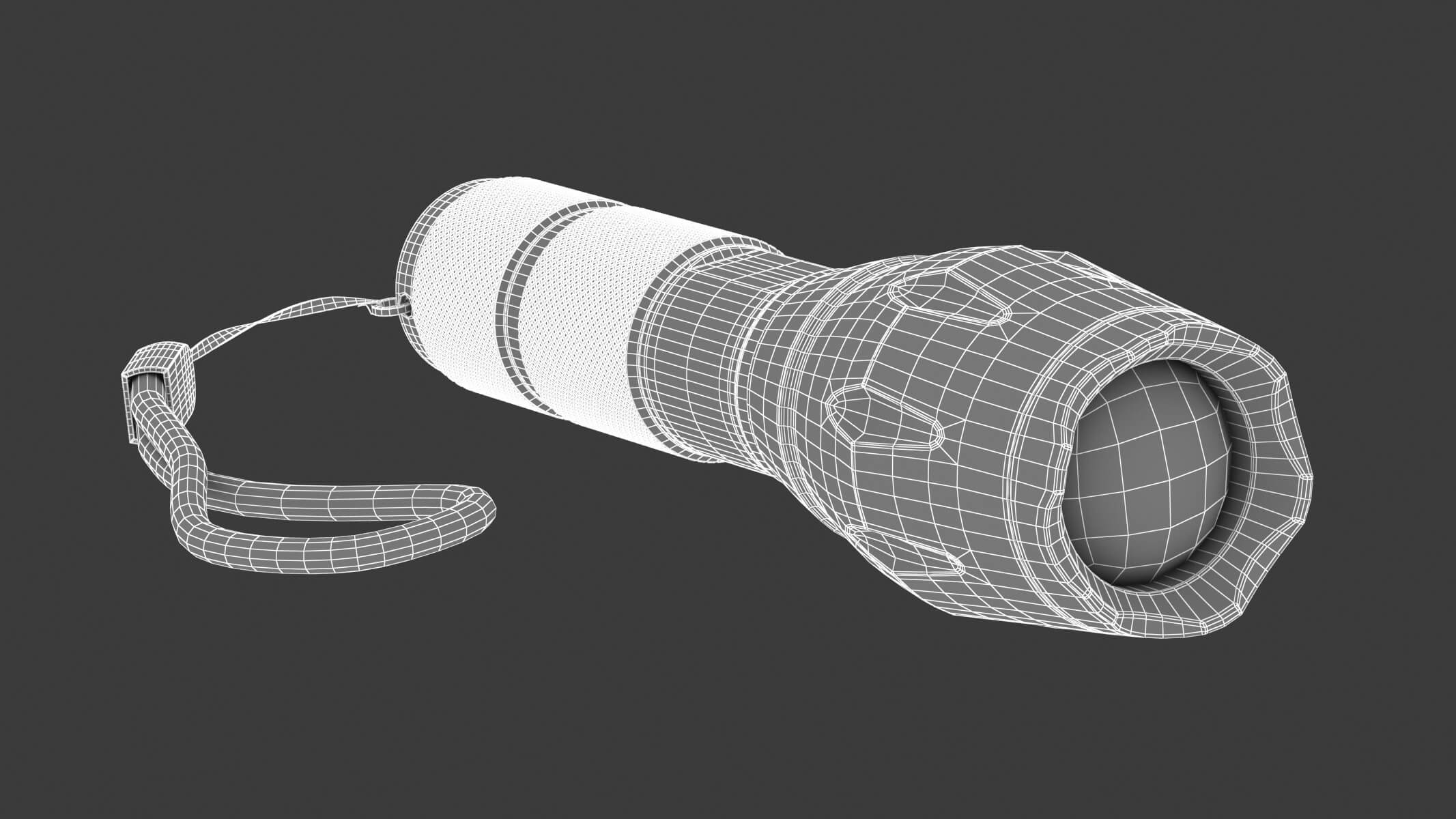LED Tactical Flashlight - 3D Model by frezzy