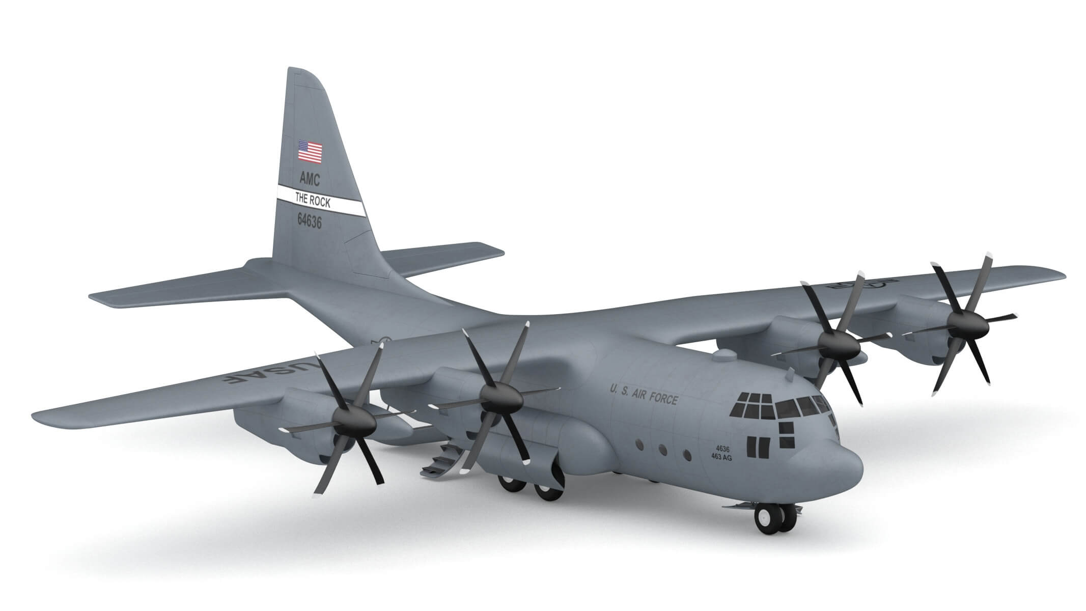 Lockheed C-130 Hercules 3D Model by frezzy