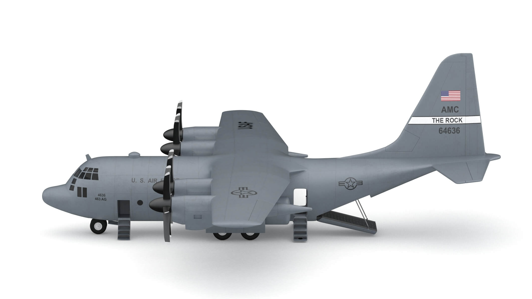 Lockheed C-130 Hercules 3D Model by frezzy