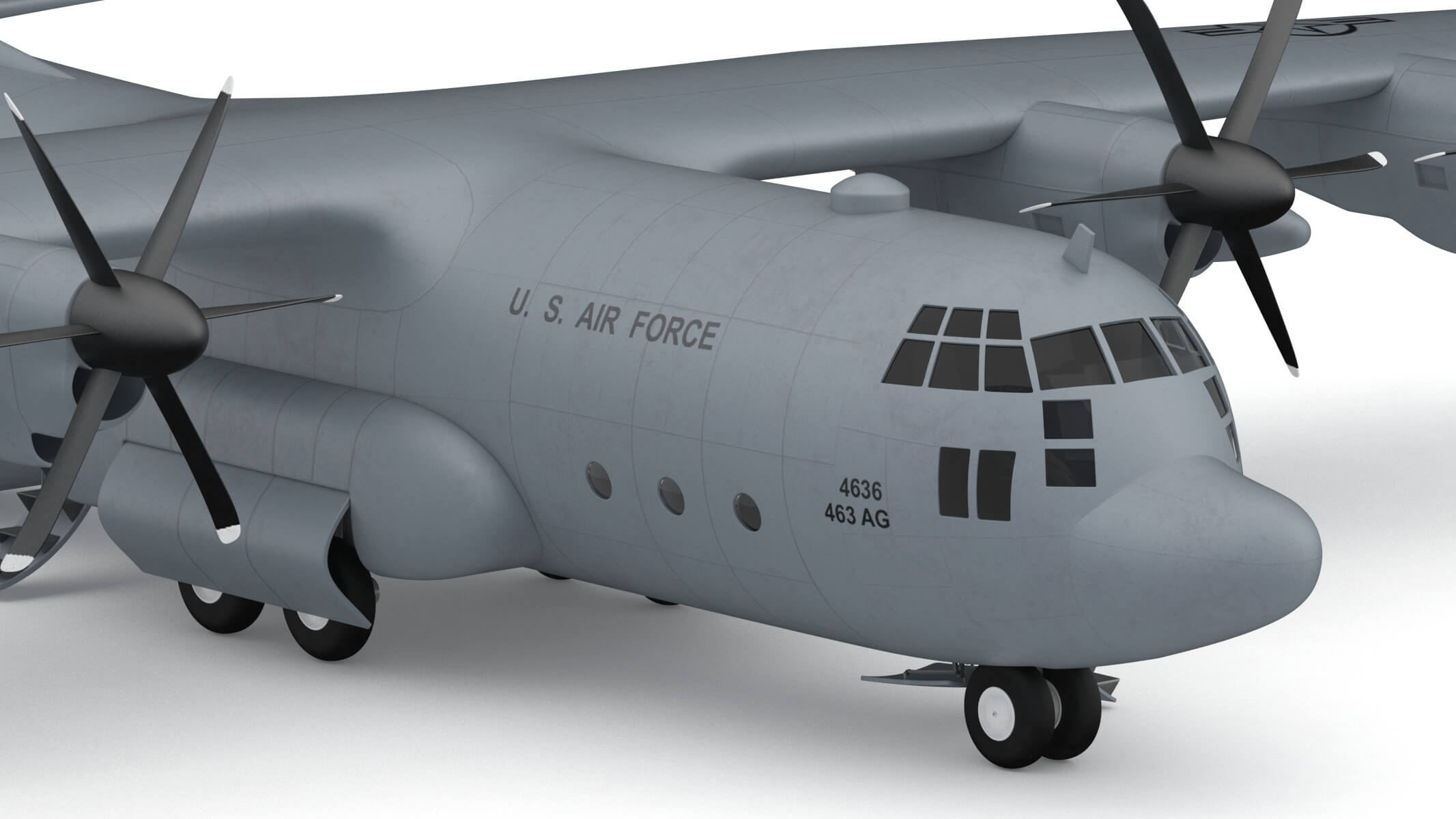 Lockheed C-130 Hercules 3D Model by frezzy