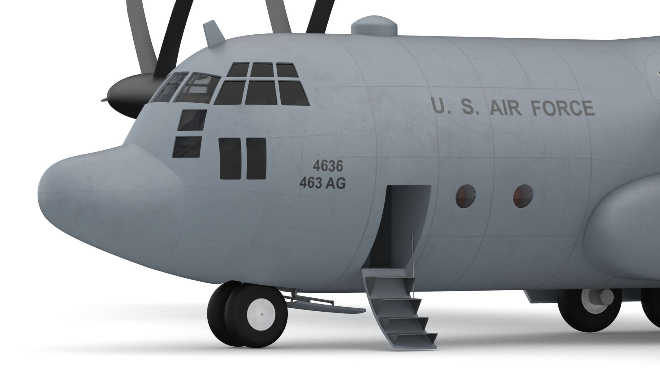 Lockheed C-130 Hercules 3D Model by frezzy