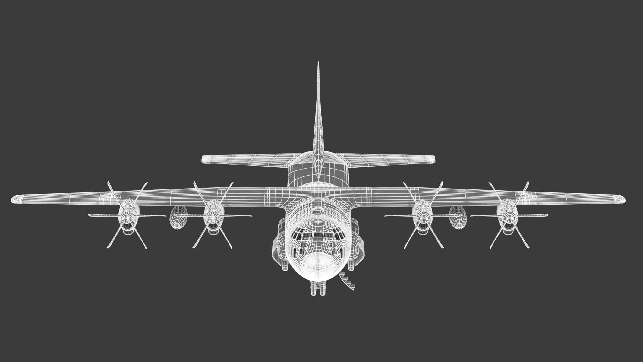 Lockheed C-130 Hercules 3D Model by frezzy
