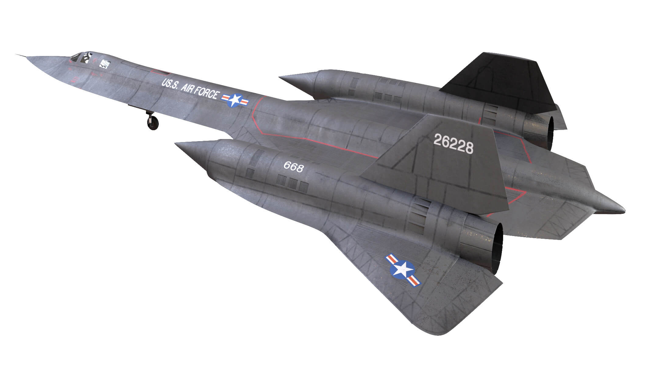 Lockheed SR-71 Blackbird 3D Model by frezzy