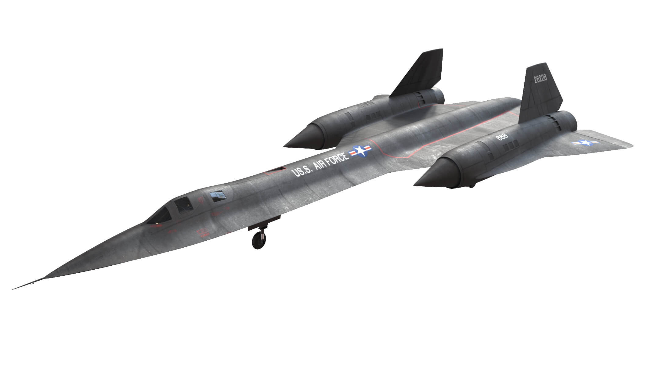 Lockheed SR-71 Blackbird 3D Model by frezzy