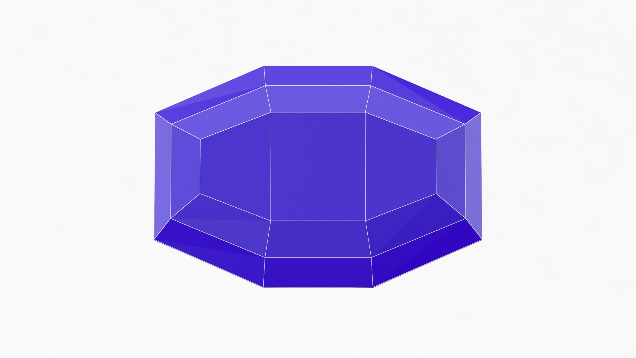 Long Octagon Gemstone - 3D Model by frezzy