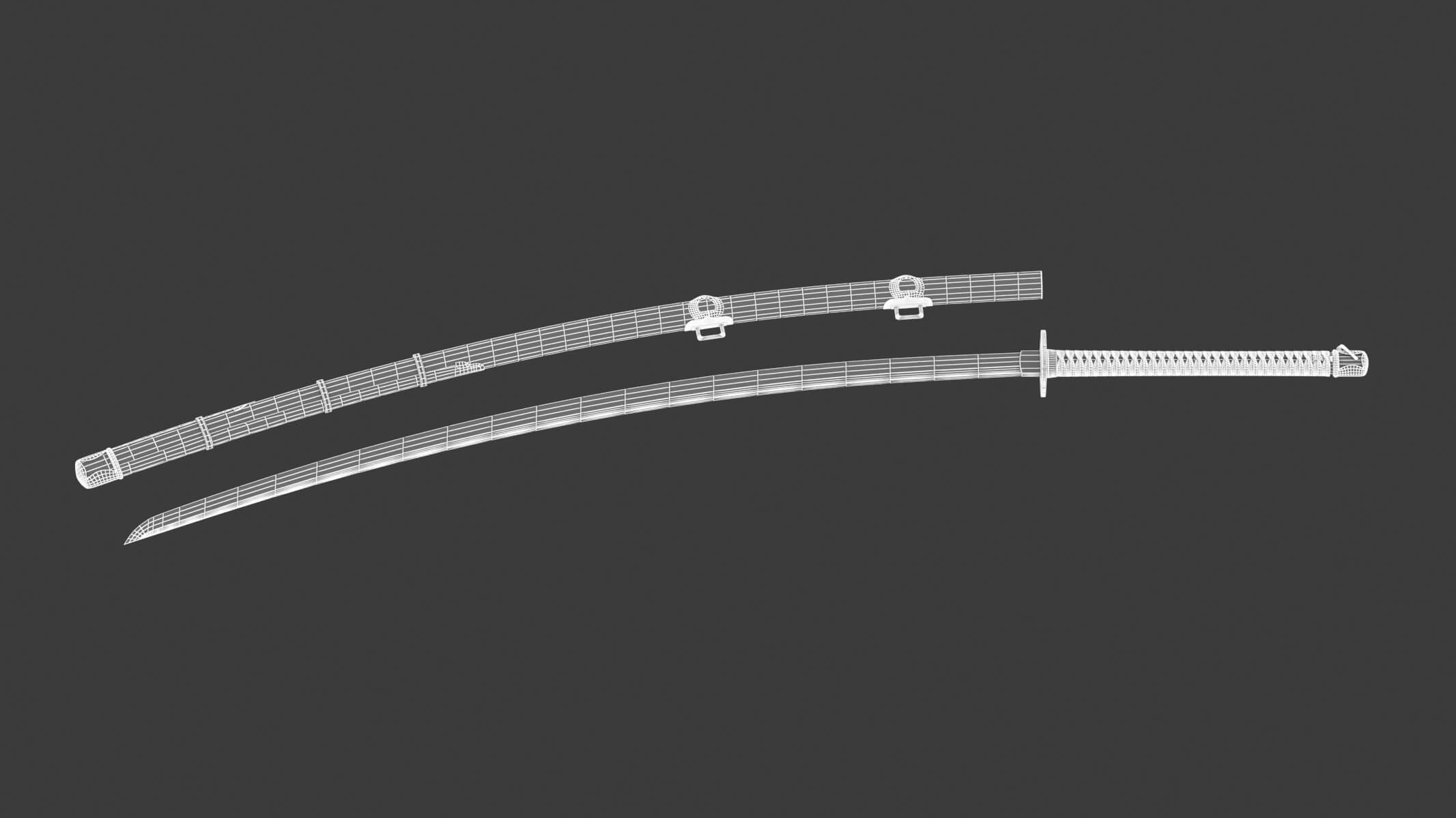 Long Odachi Sword - 3D Model by frezzy