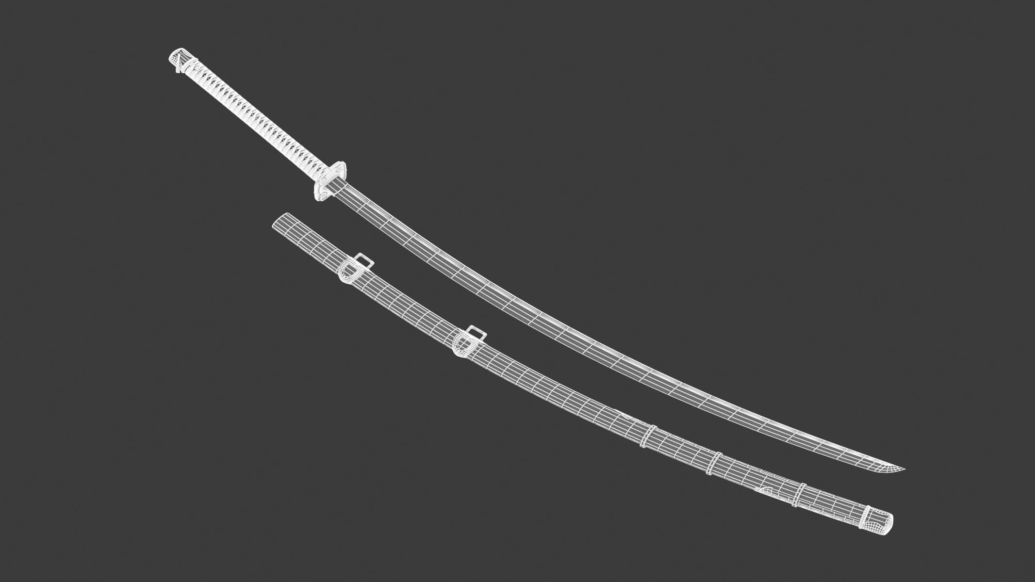 Long Odachi Sword - 3D Model by frezzy
