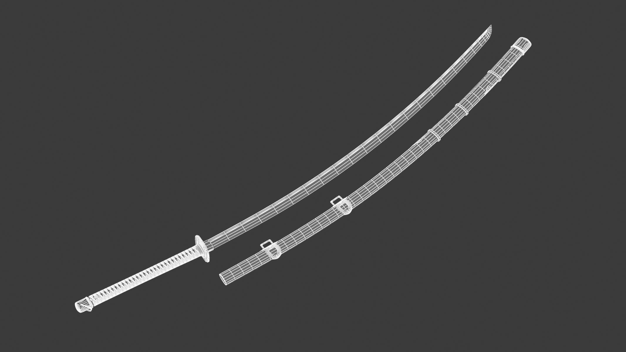 Long Odachi Sword - 3D Model by frezzy