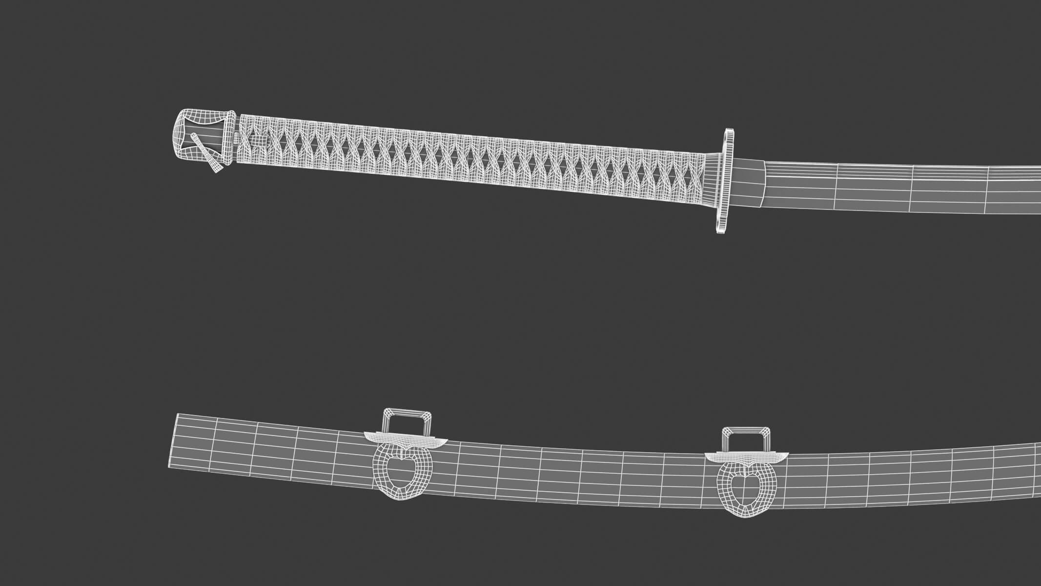 Long Odachi Sword - 3D Model by frezzy