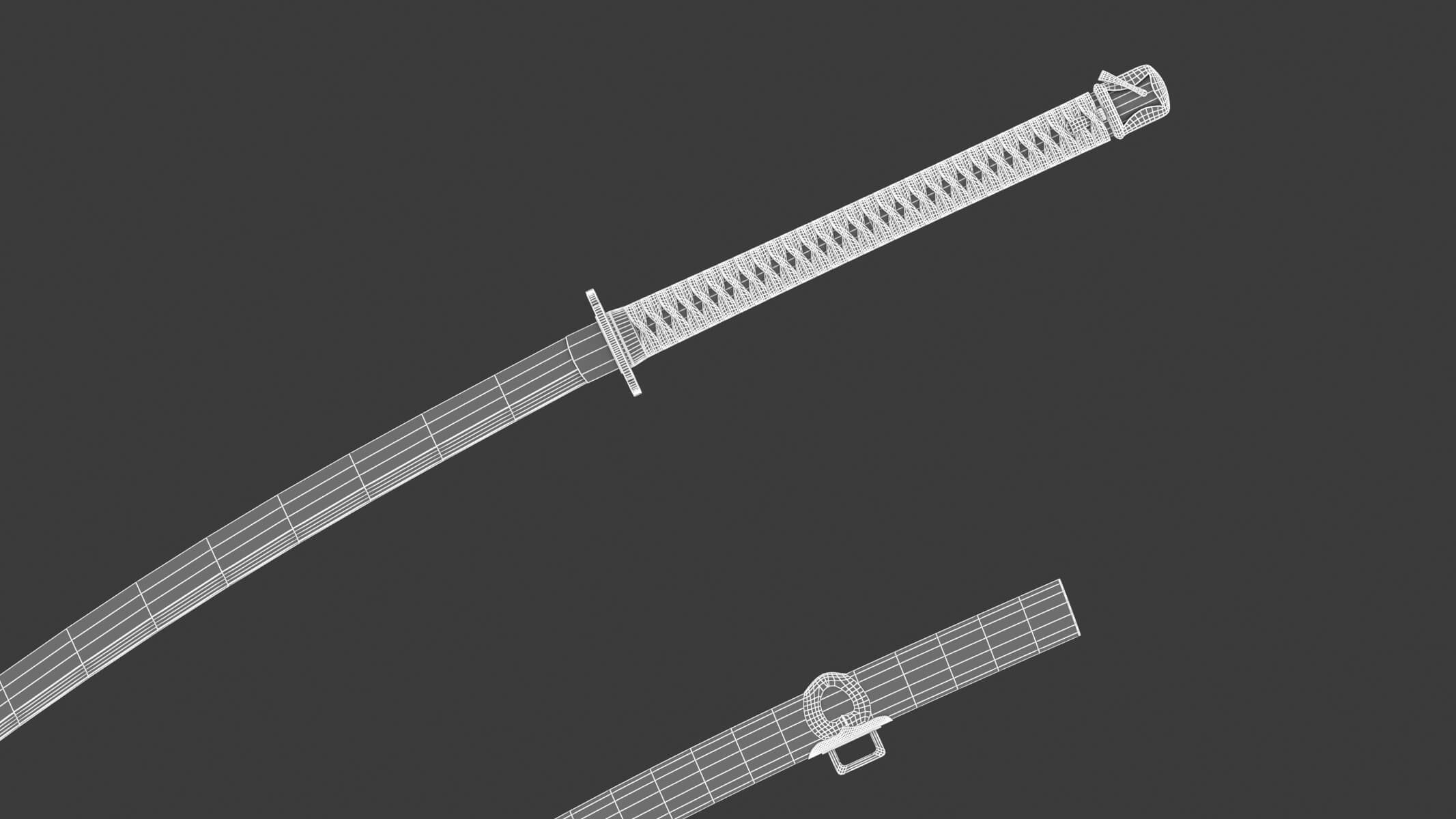Long Odachi Sword - 3D Model by frezzy