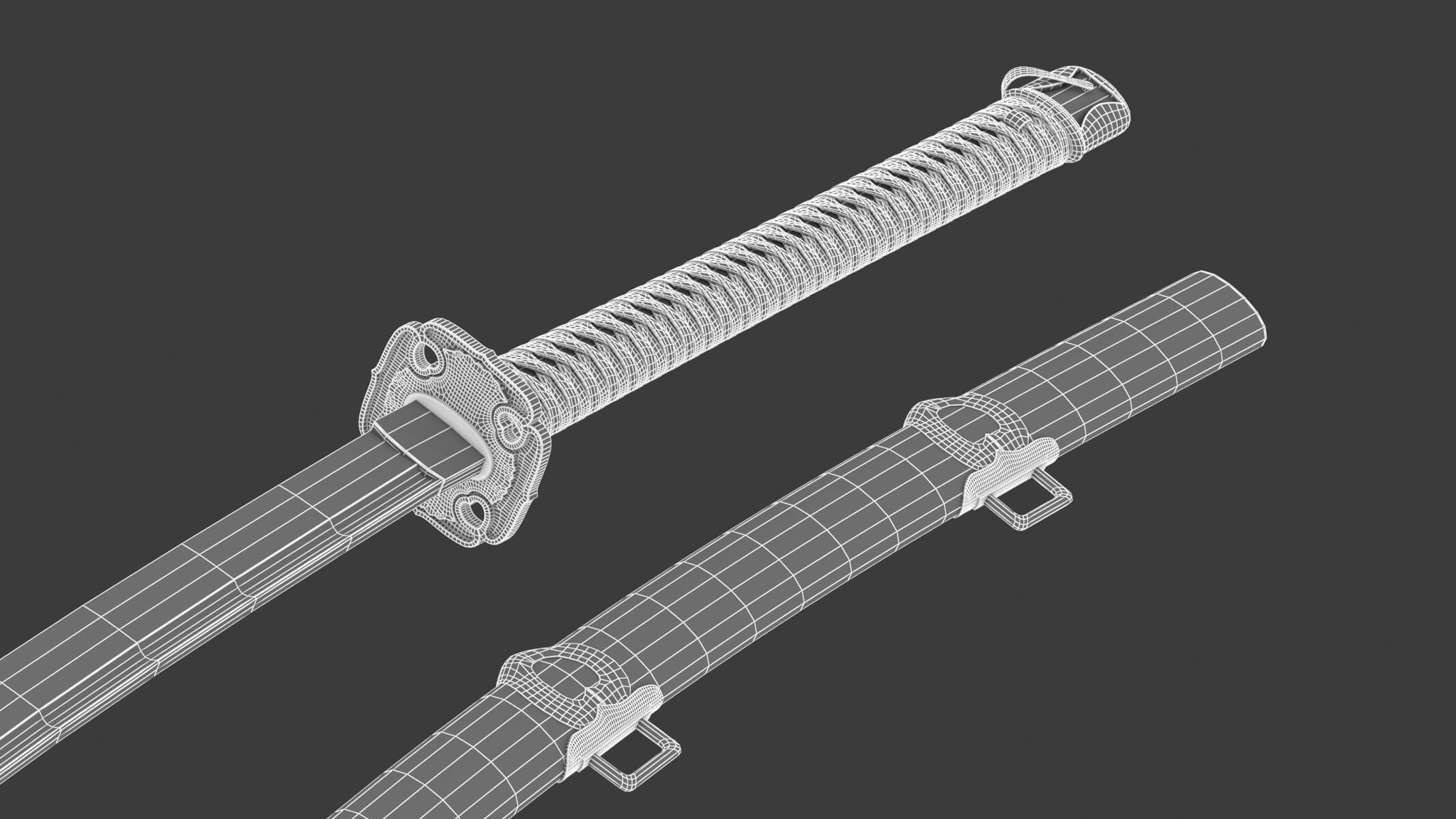 Long Odachi Sword - 3D Model by frezzy