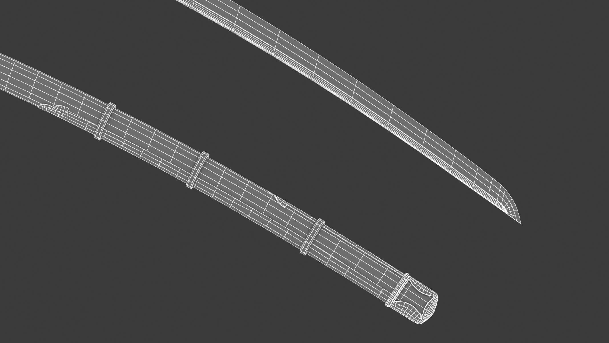 Long Odachi Sword - 3D Model by frezzy