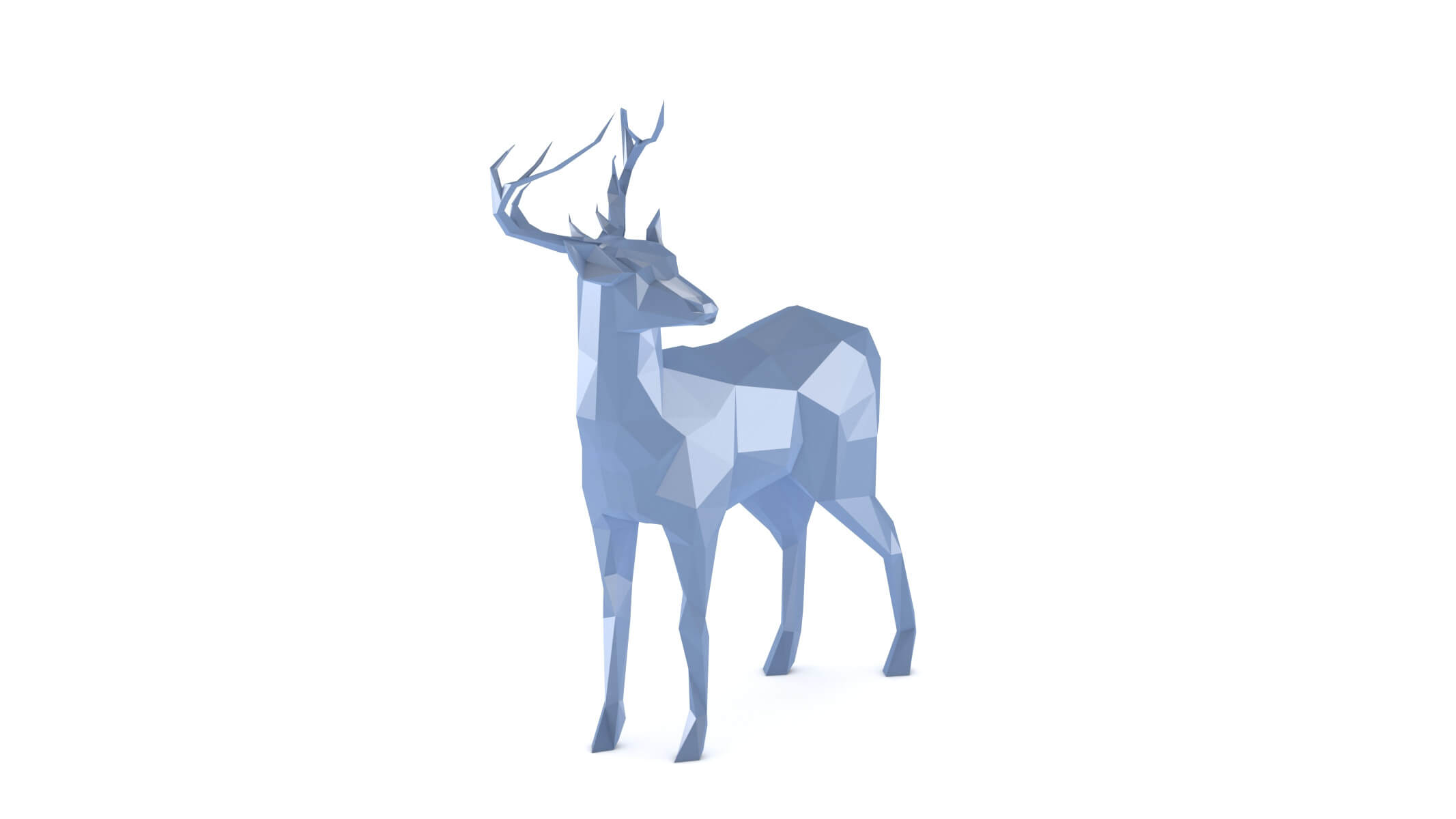 Low Poly Deer - 3D Model by frezzy