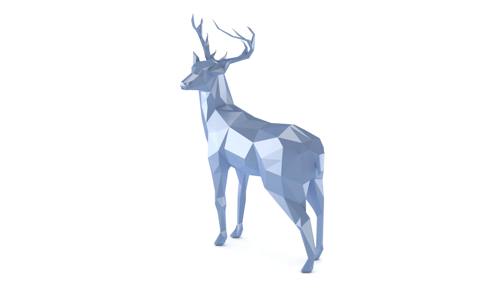 Low Poly Deer - 3D Model by frezzy