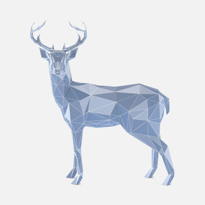 Low Poly Deer - 3D Model by frezzy