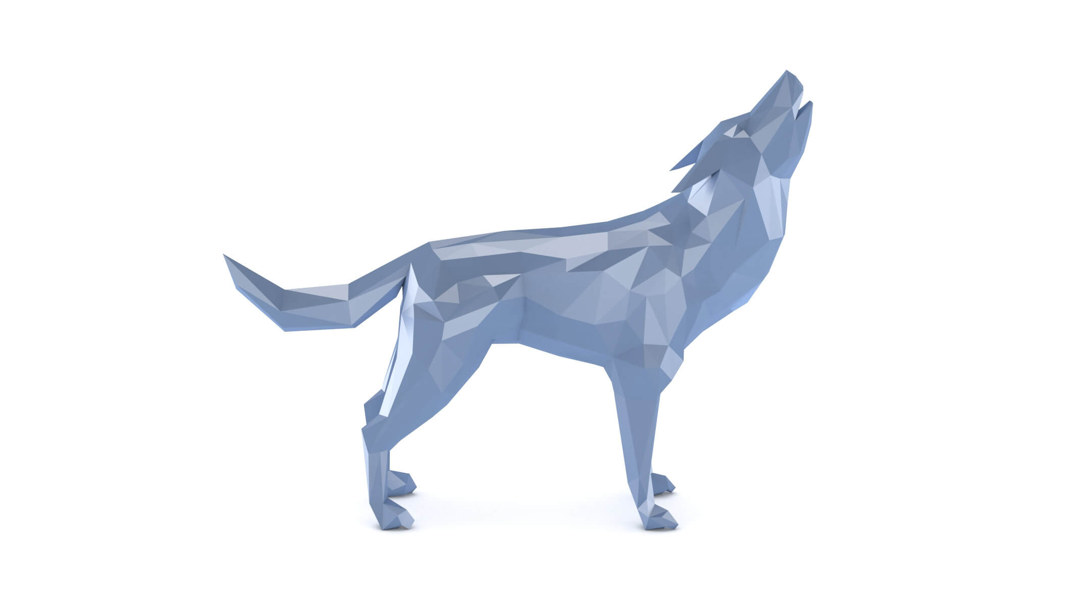 Low Poly Wolf - 3D Model by frezzy