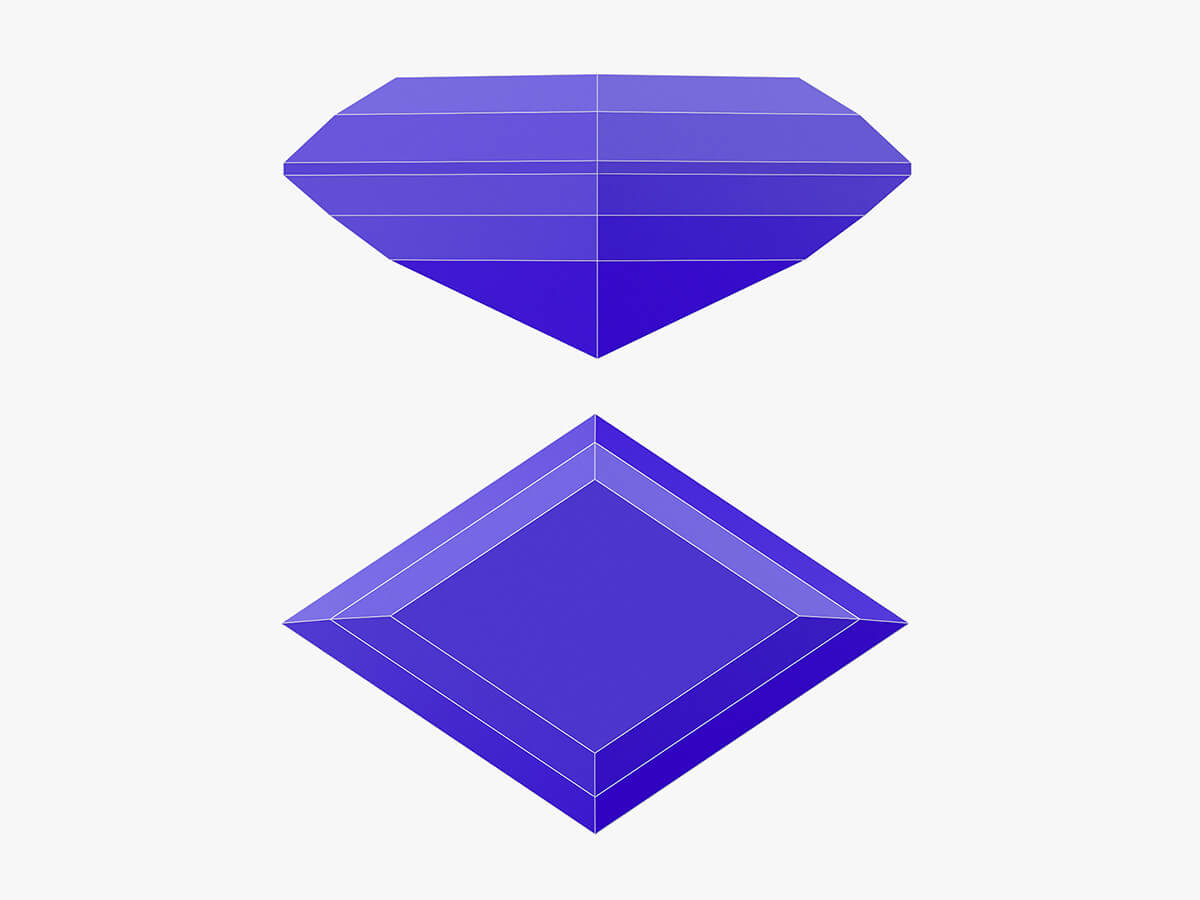 Lozenge Gemstone - 3D Model by frezzy