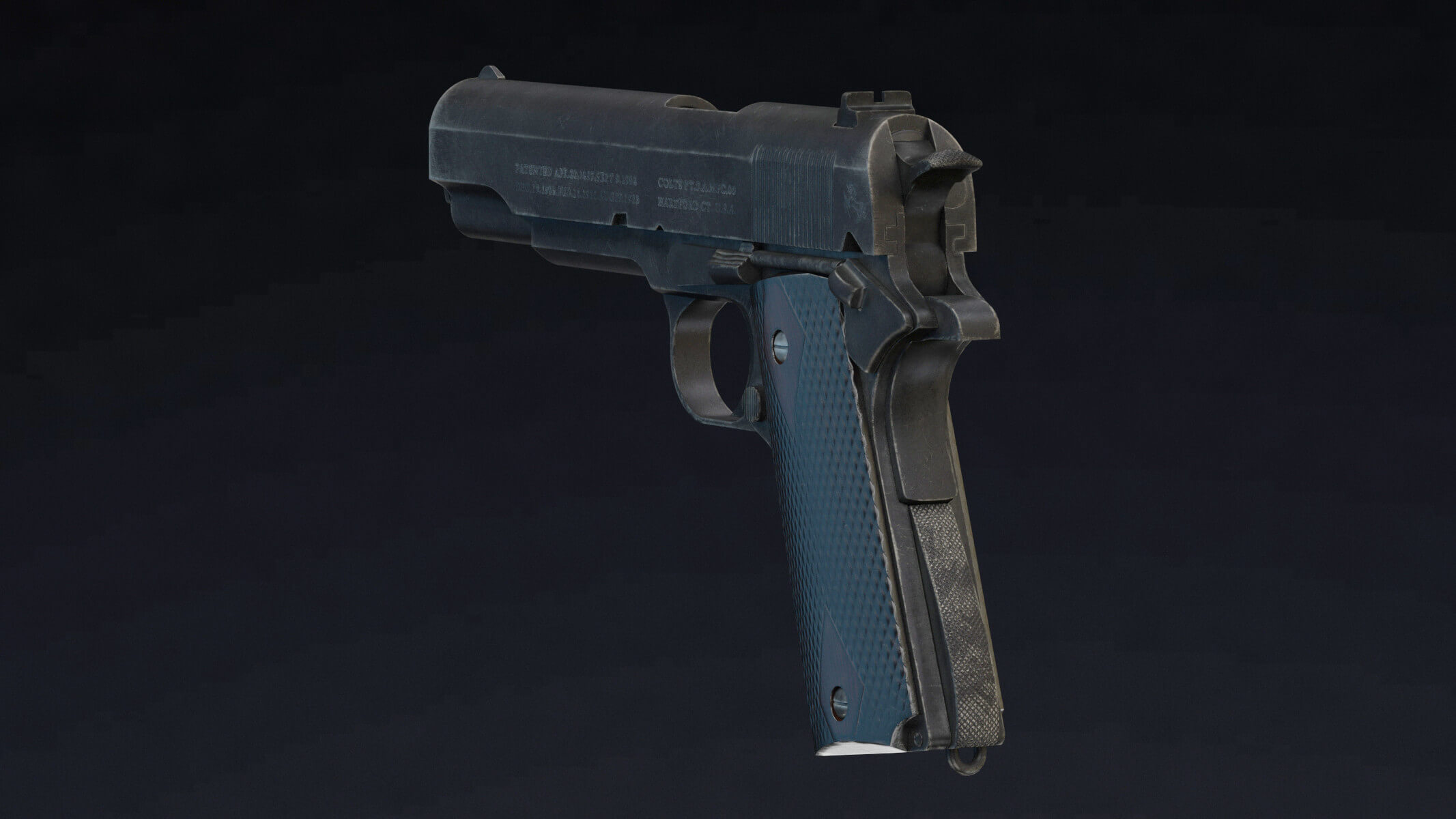 M1911 Pistol Low Poly - 3D Model by frezzy