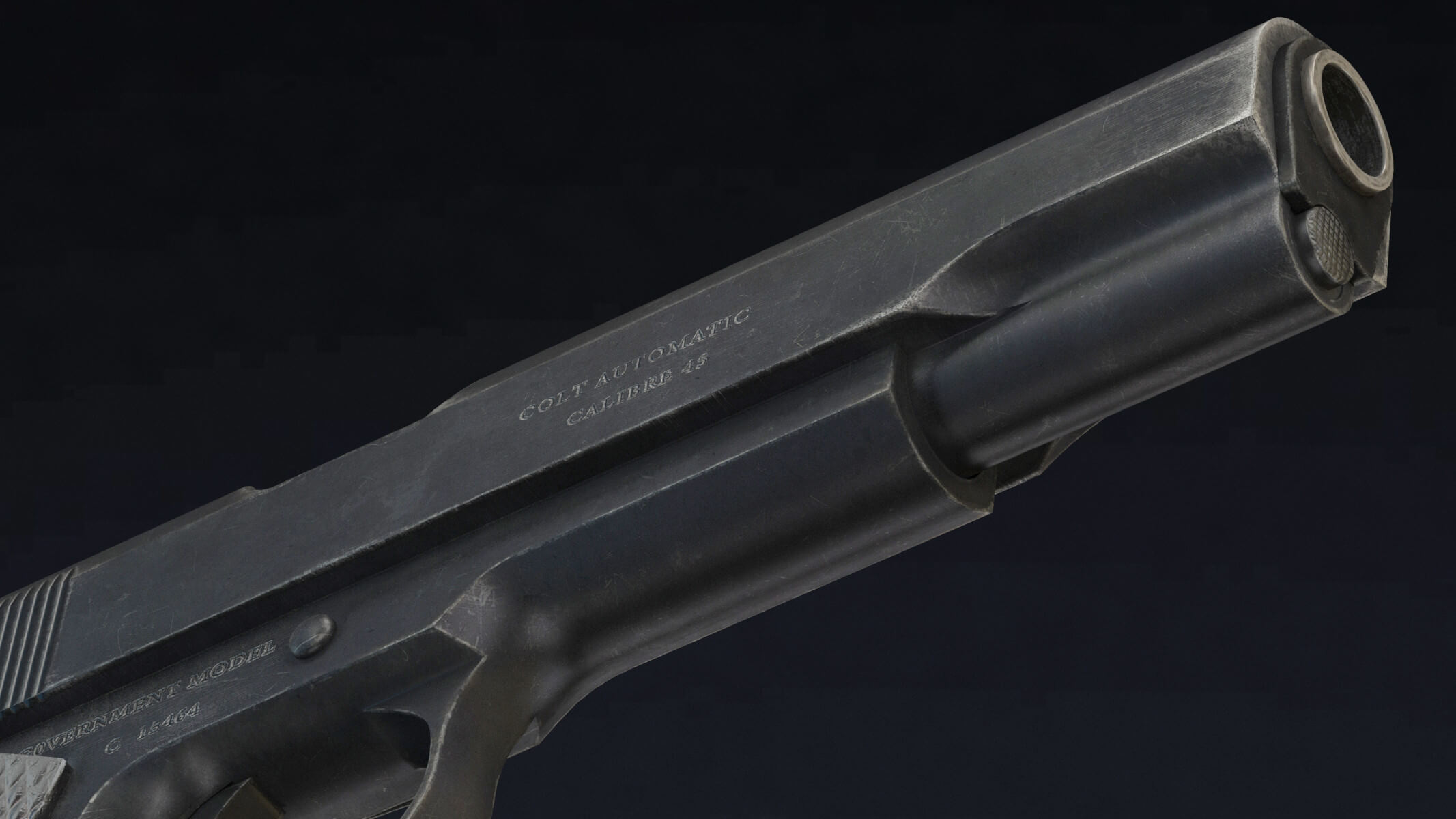 M1911 Pistol Low Poly - 3D Model by frezzy