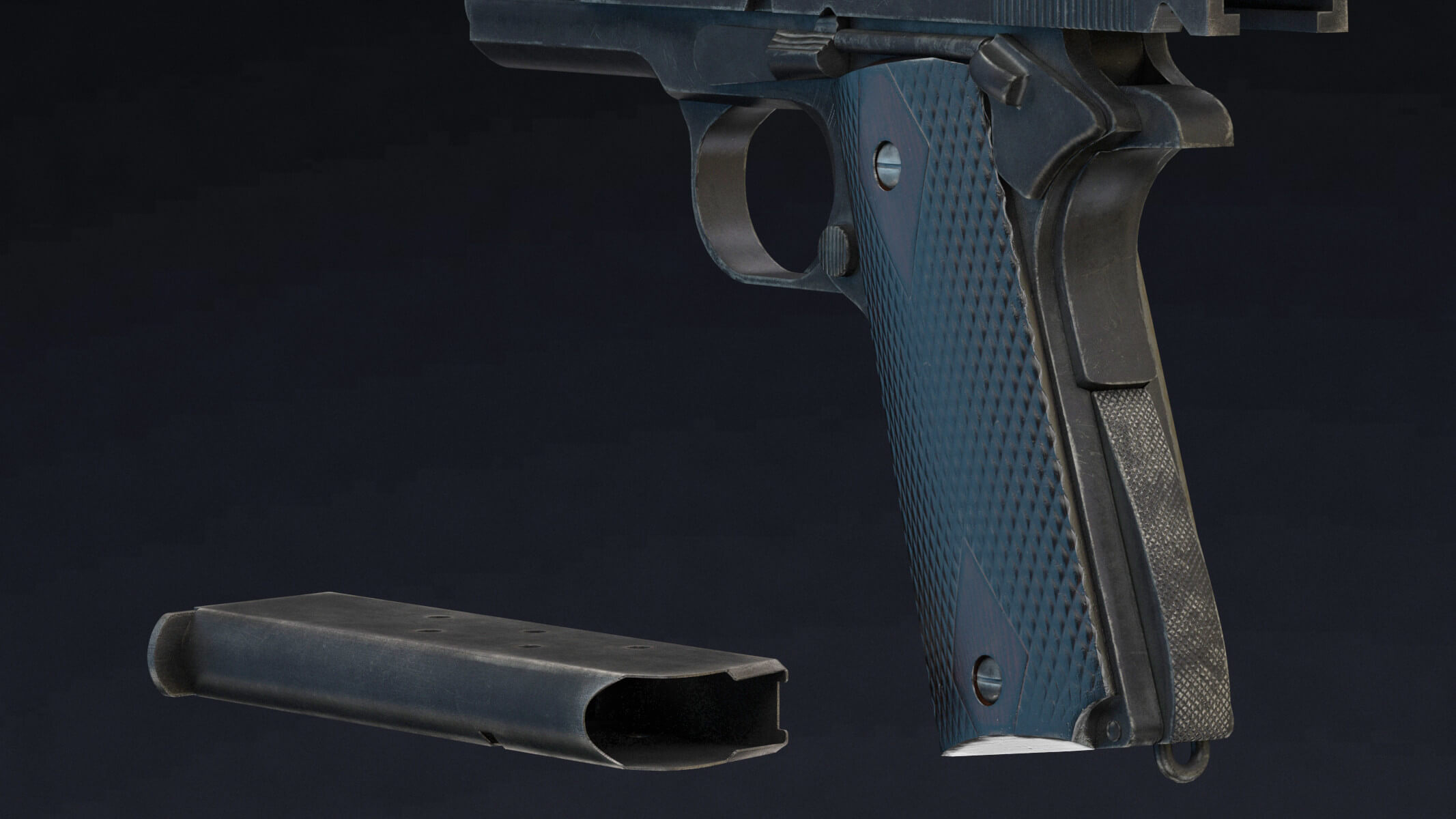 M1911 Pistol Low Poly - 3D Model by frezzy