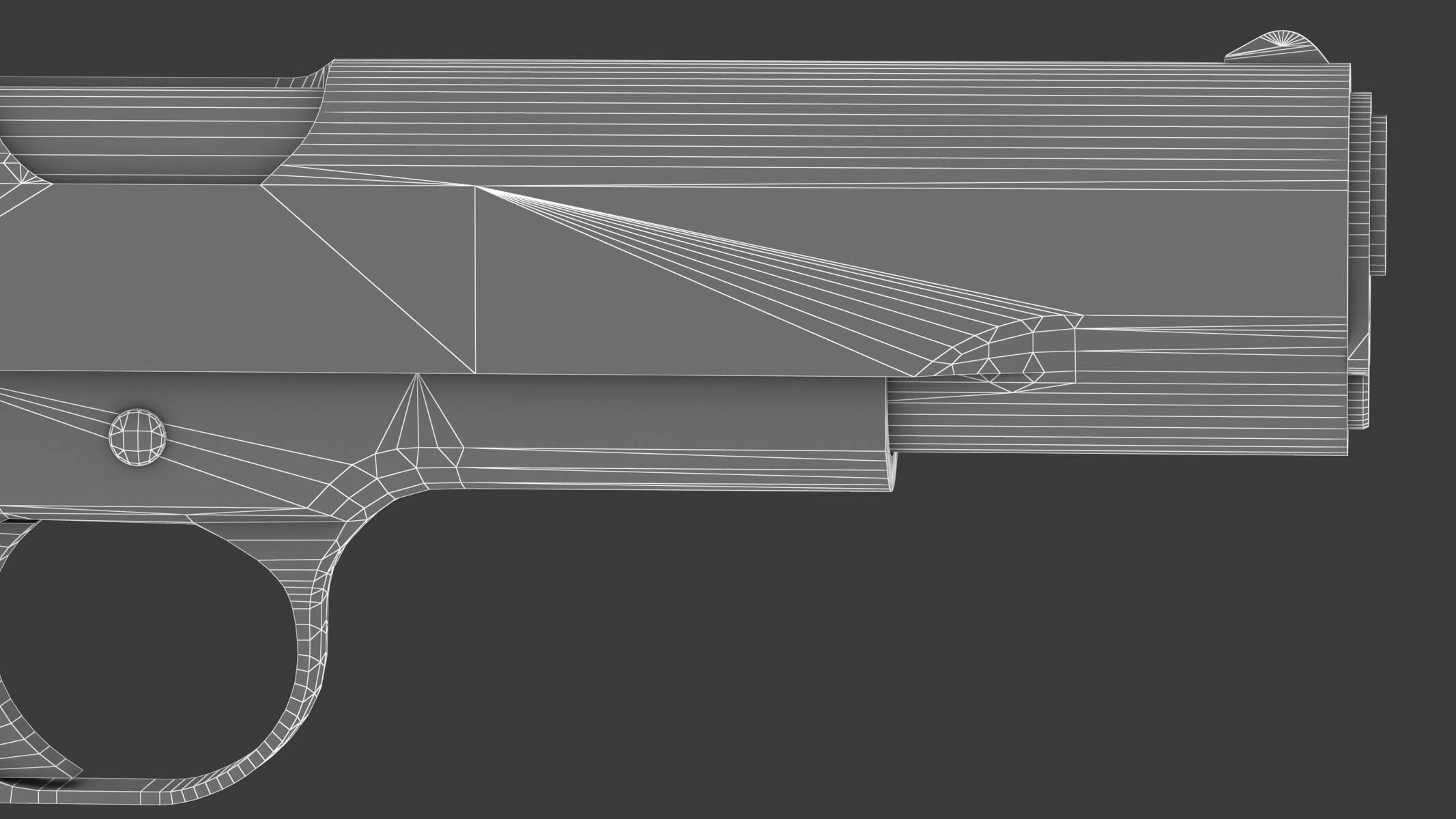 M1911 Pistol Low Poly - 3D Model by frezzy