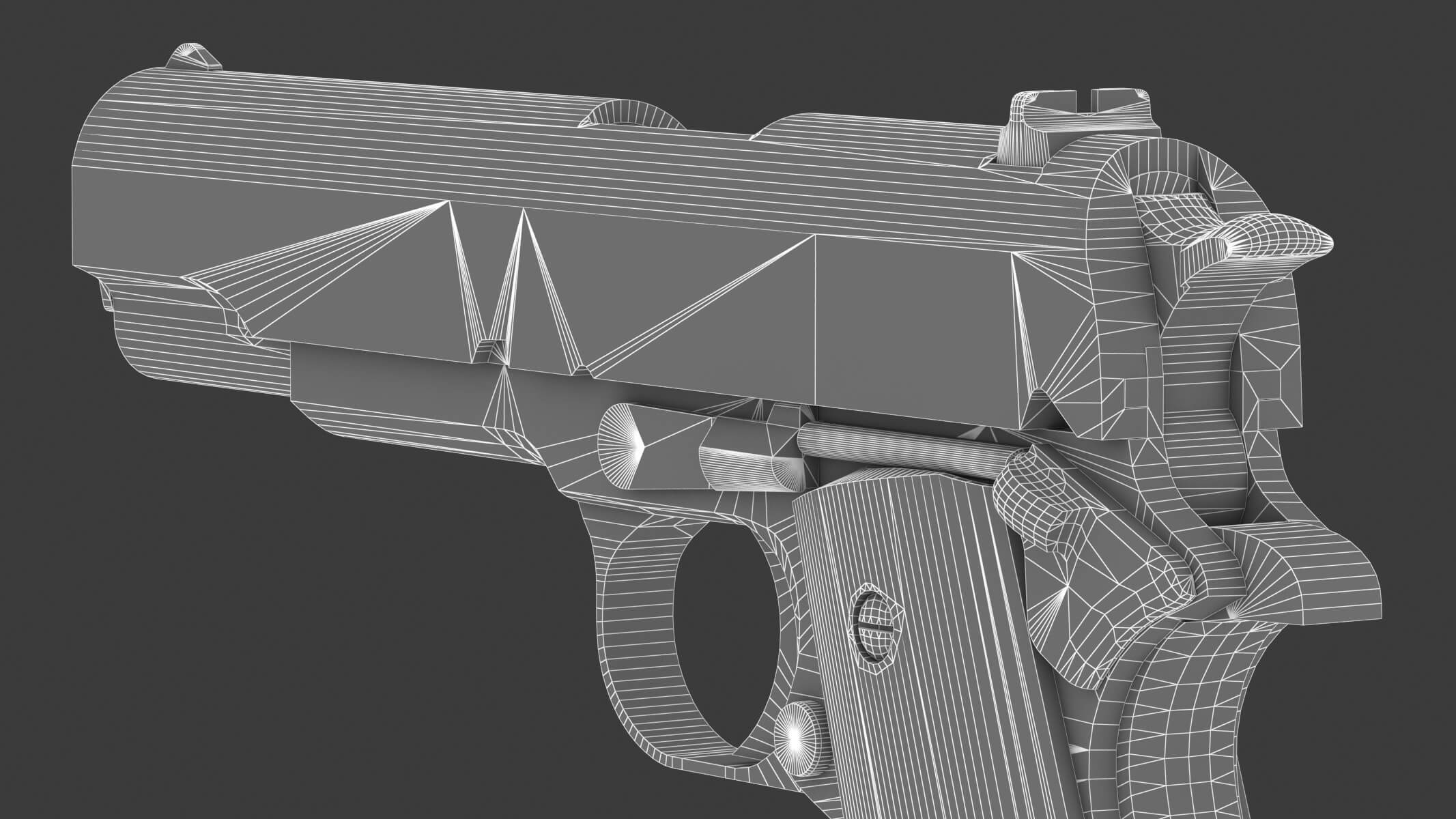 M1911 Pistol Low Poly - 3D Model by frezzy