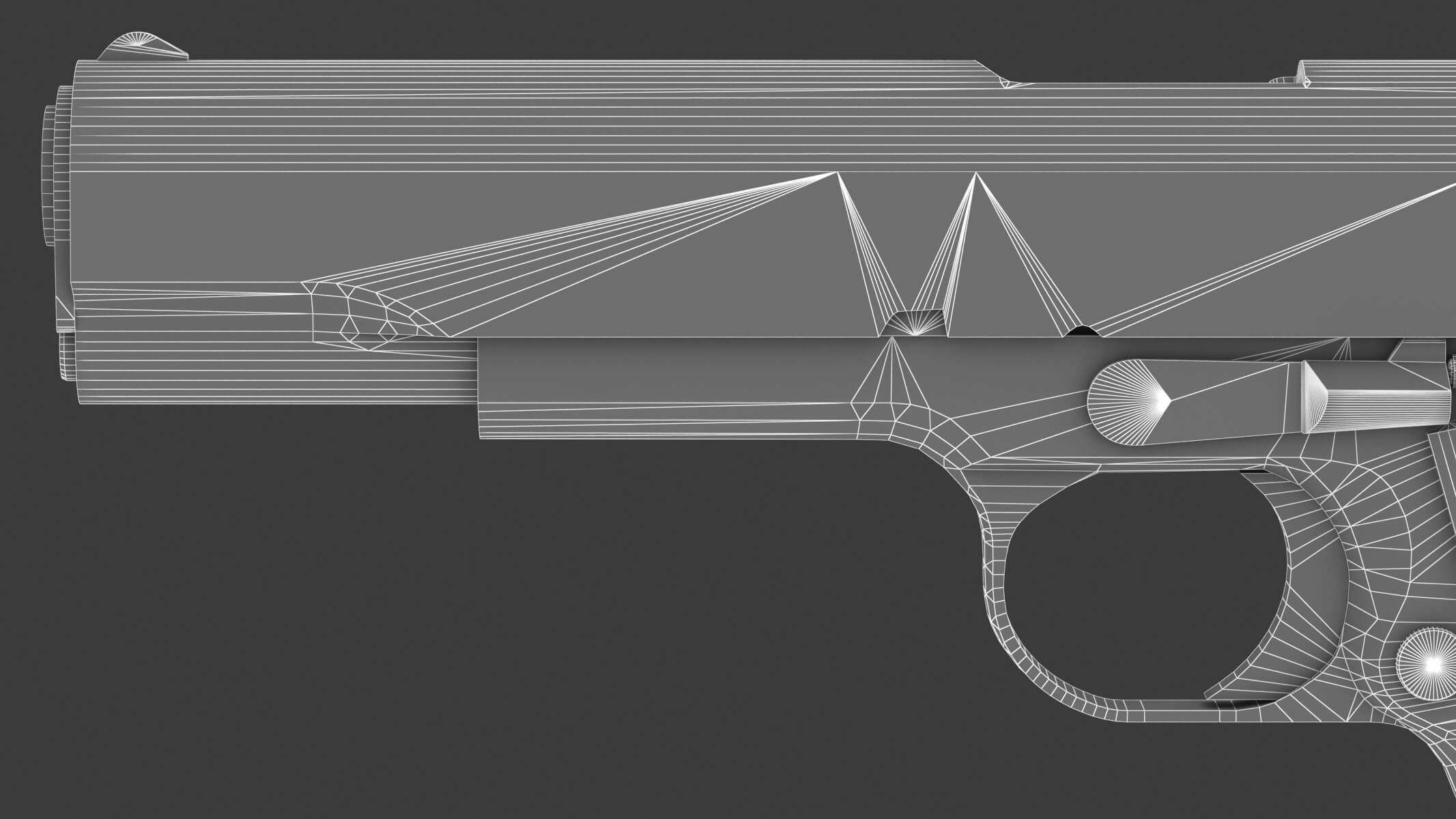 M1911 Pistol Low Poly - 3D Model by frezzy