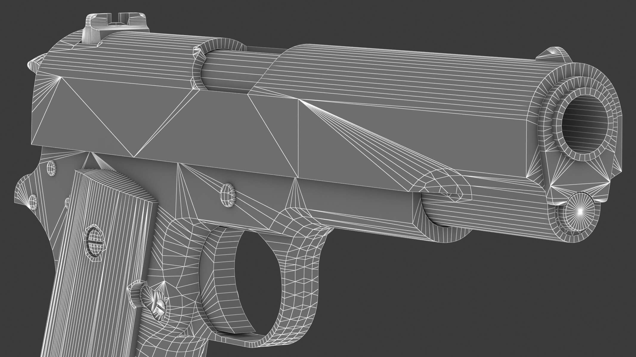 M1911 Pistol Low Poly - 3D Model by frezzy