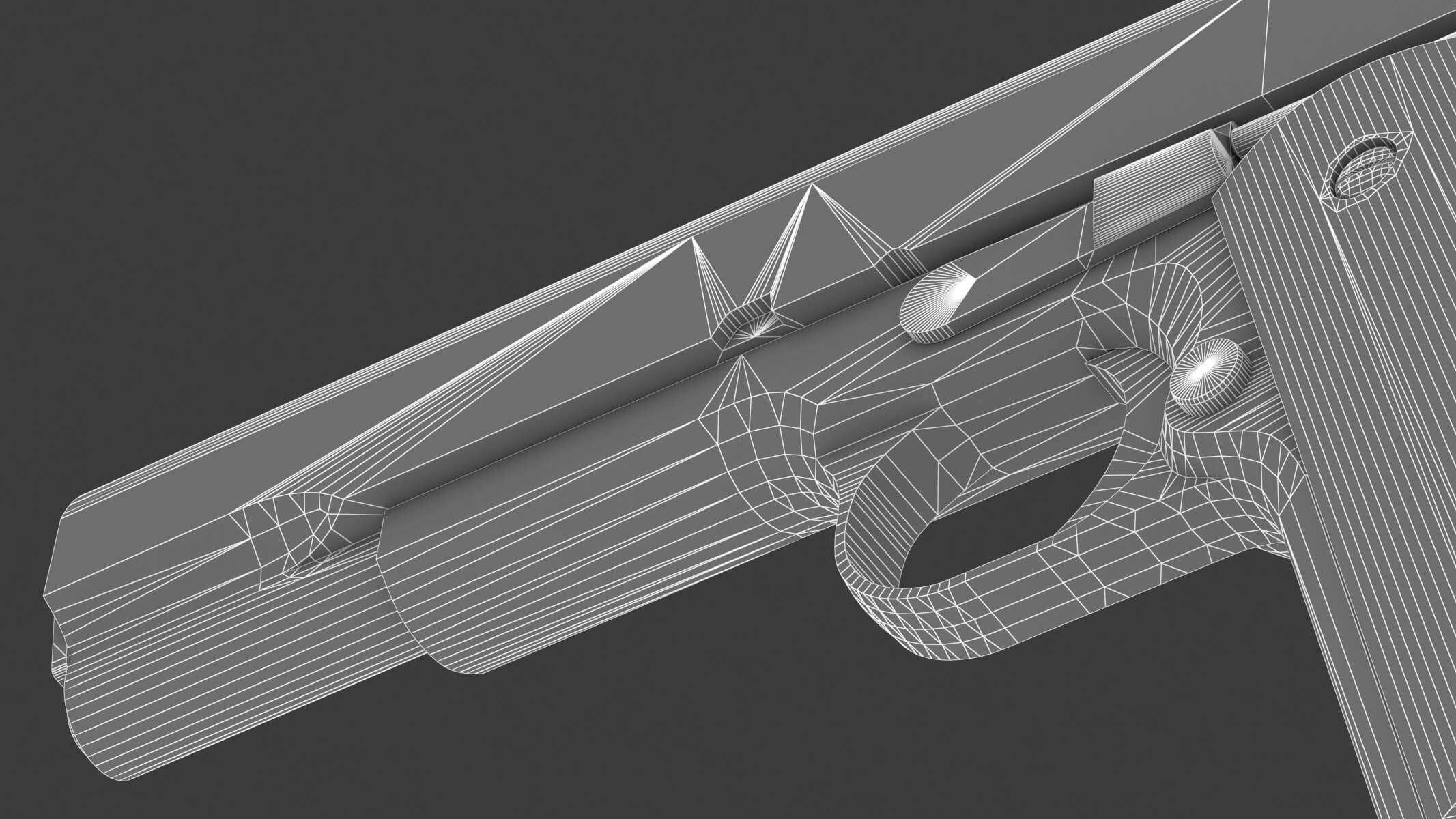 M1911 Pistol Low Poly - 3D Model by frezzy