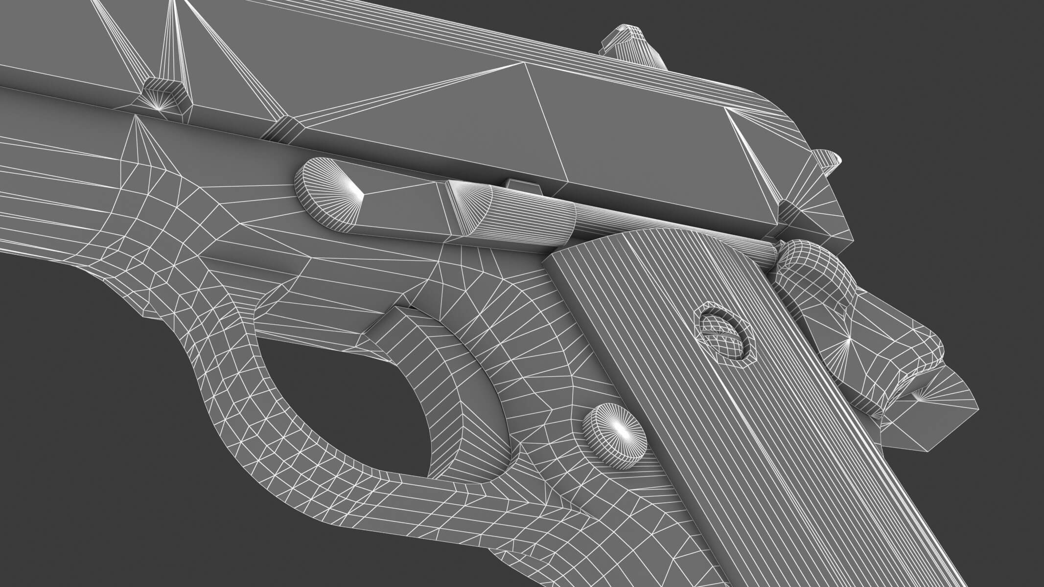 M1911 Pistol Low Poly - 3D Model by frezzy