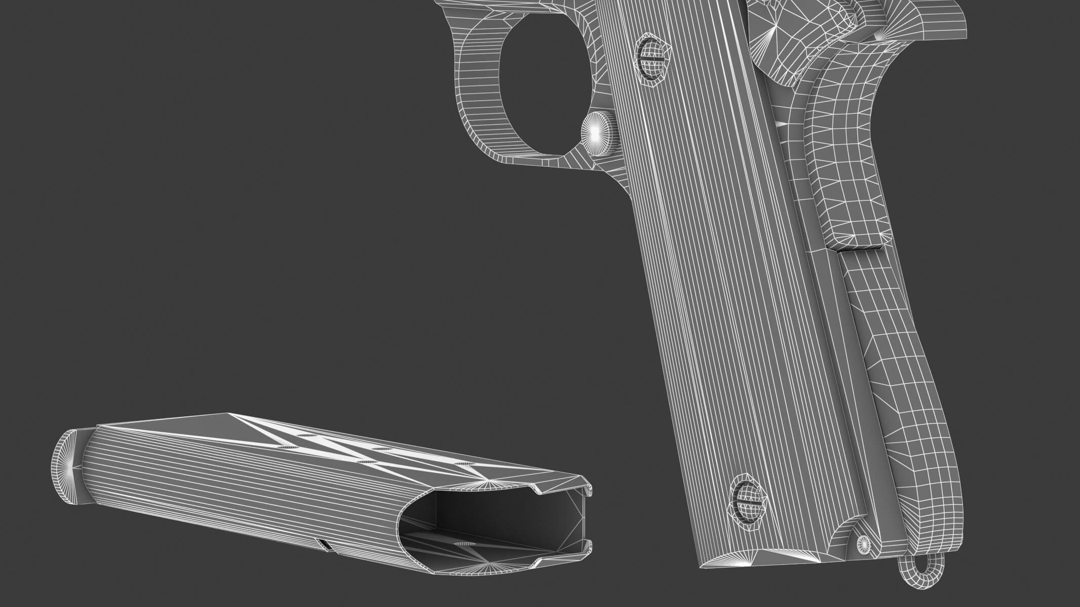 M1911 Pistol Low Poly - 3D Model by frezzy