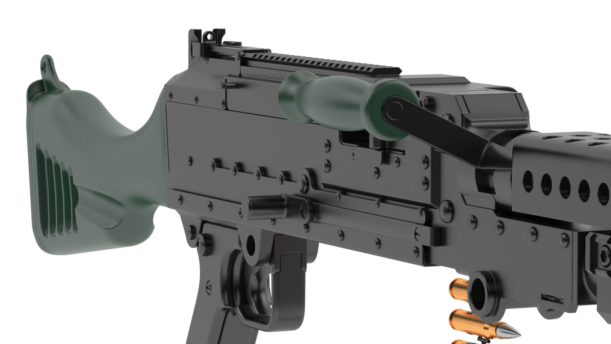 M240 Machine Gun - 3D Model by frezzy