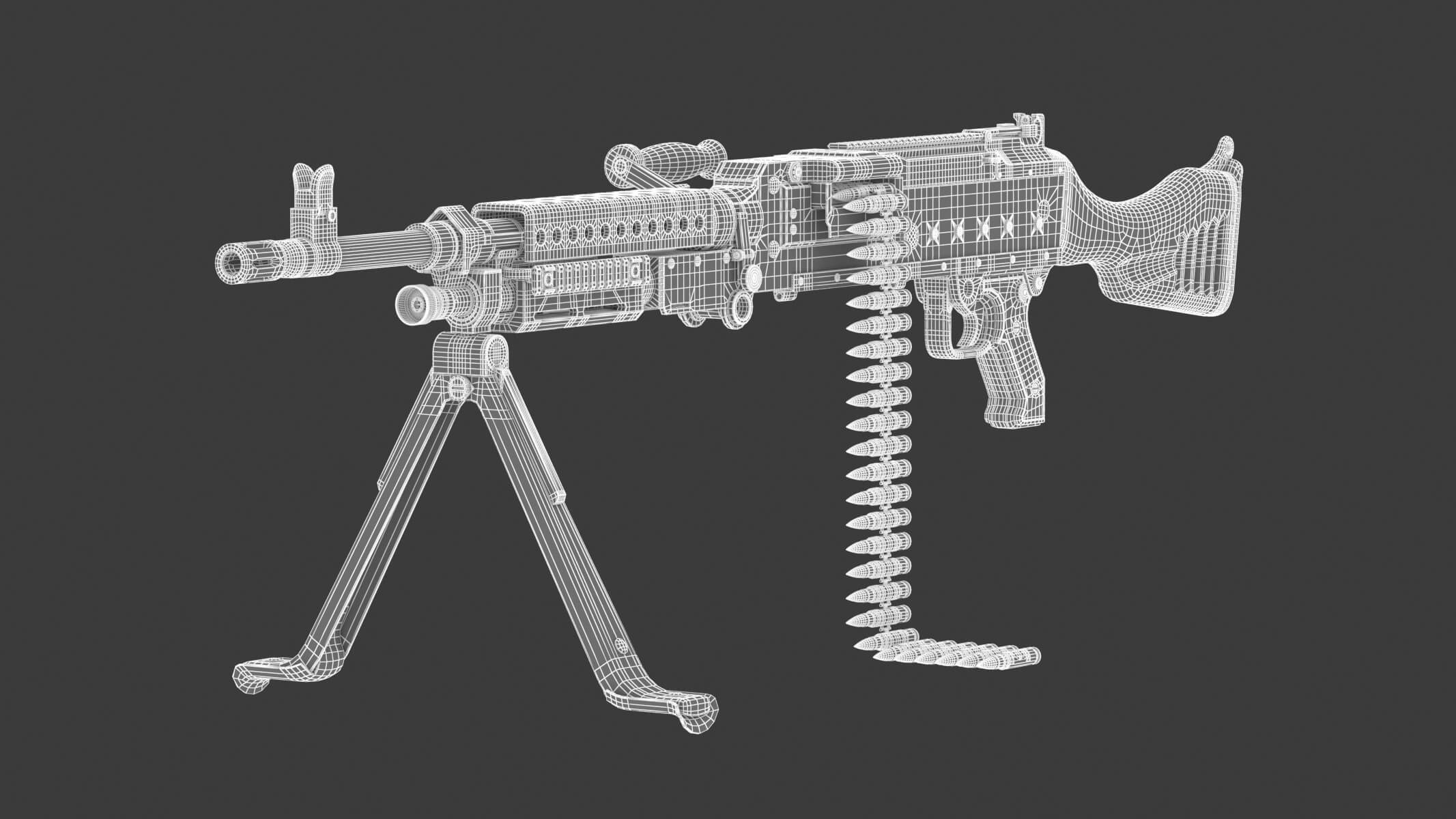 M240 Machine Gun - 3D Model by frezzy