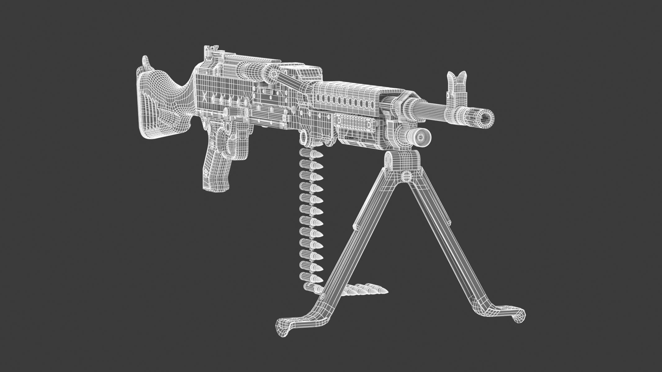 M240 Machine Gun - 3D Model by frezzy