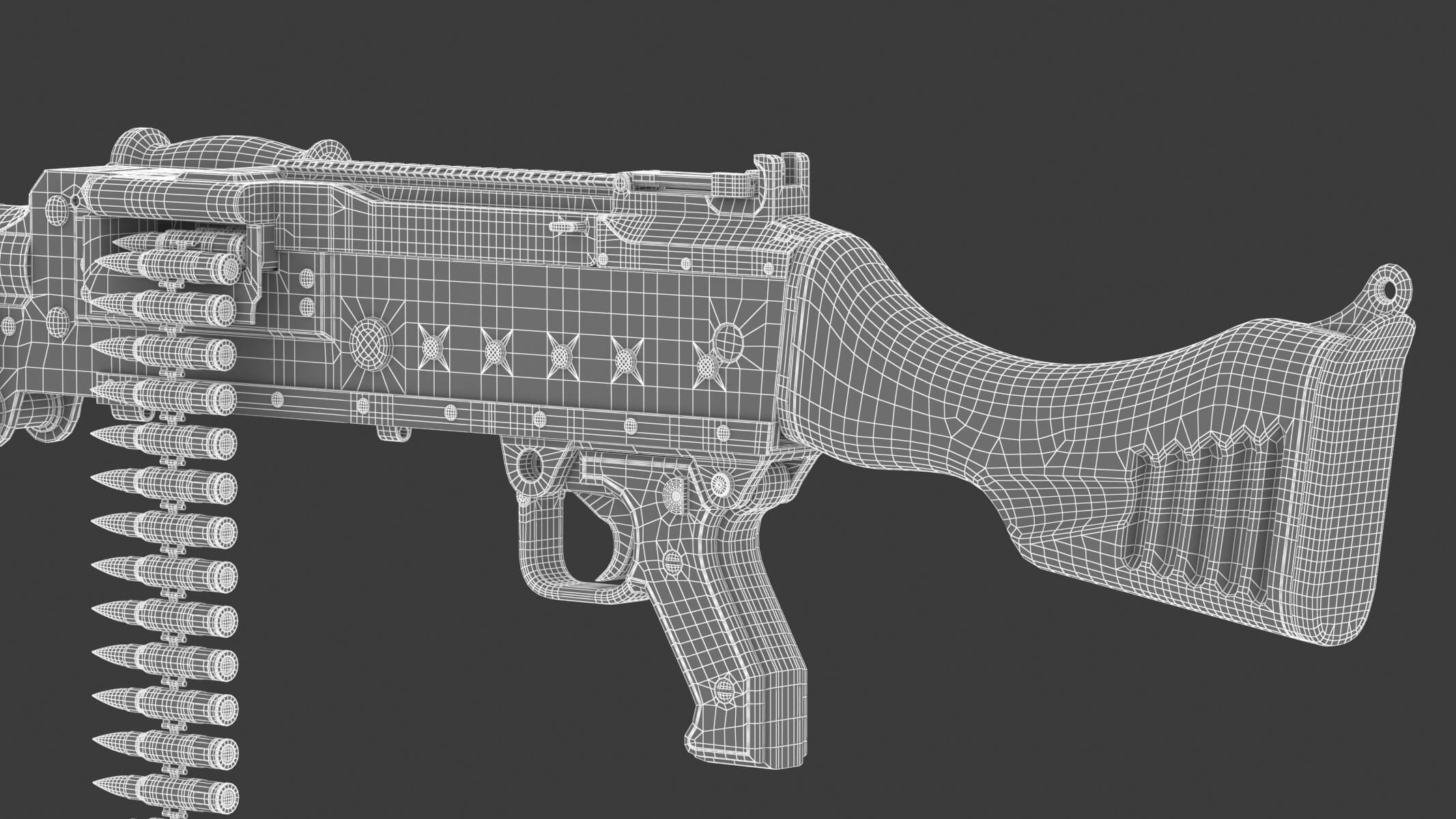 M240 Machine Gun - 3D Model by frezzy