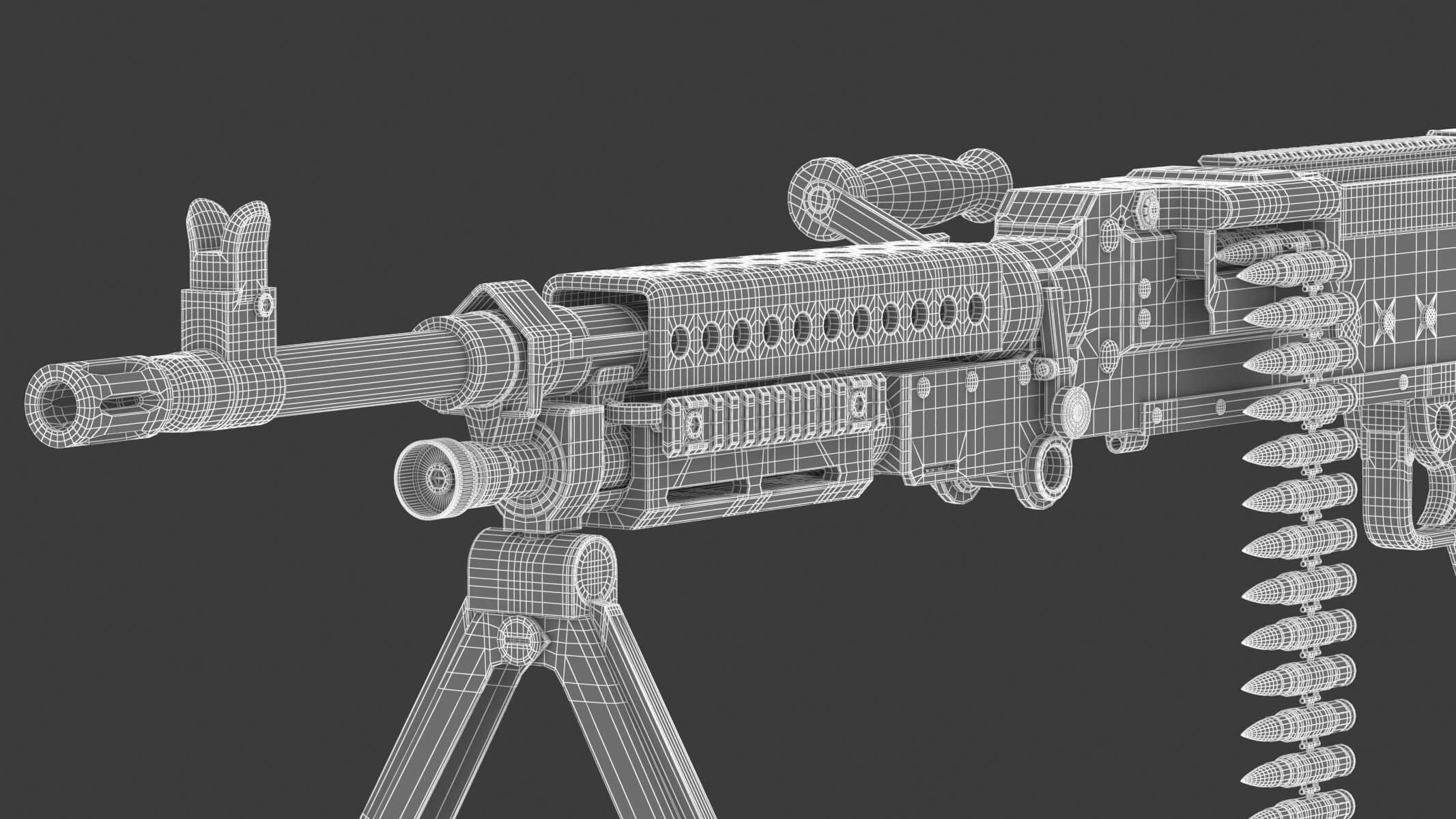 M240 Machine Gun - 3D Model by frezzy
