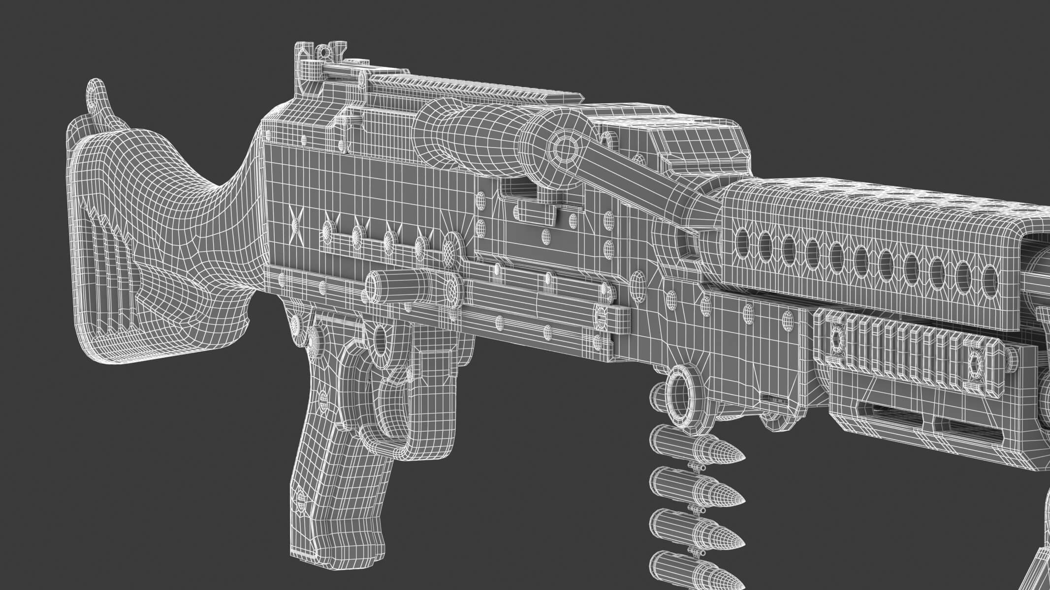 M240 Machine Gun - 3D Model by frezzy