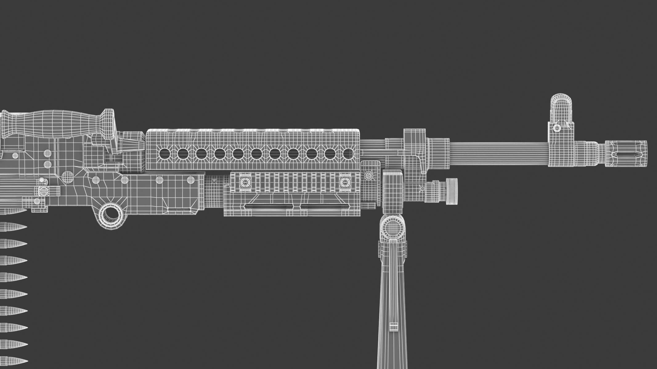 M240 Machine Gun - 3D Model by frezzy